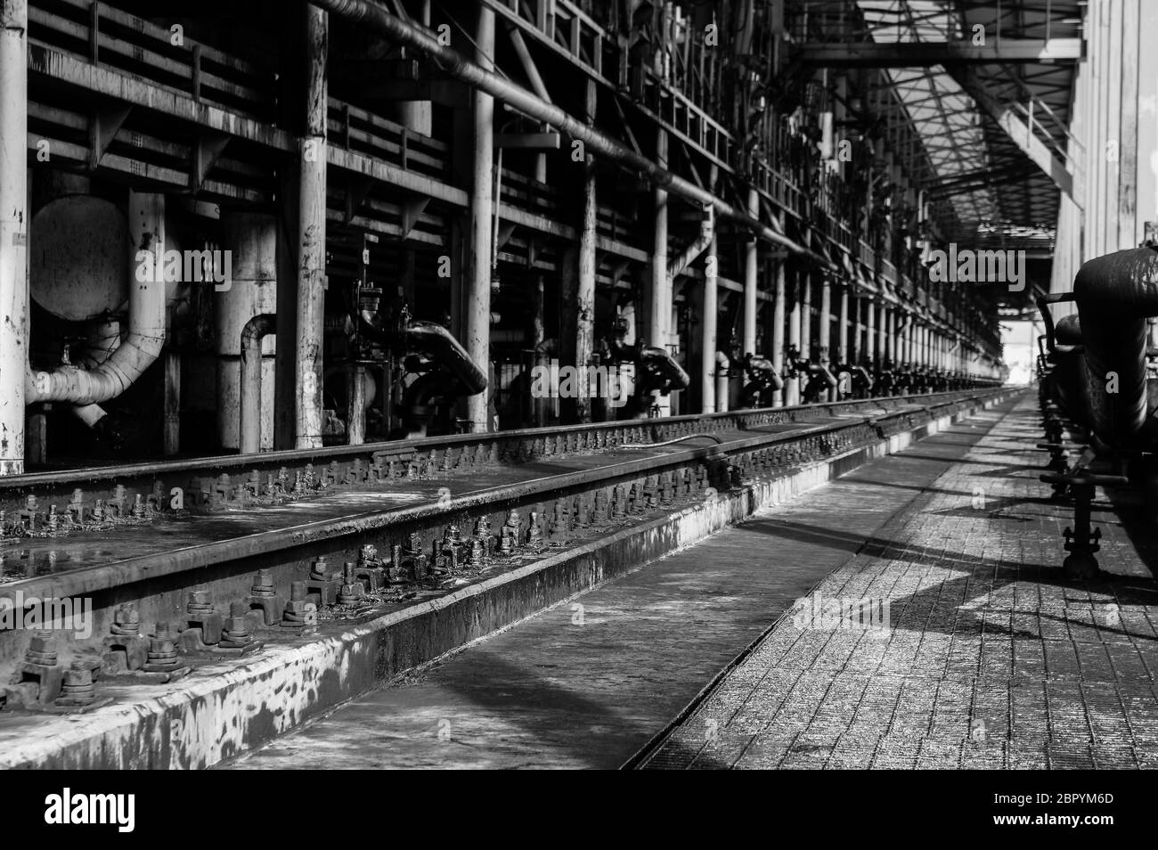 Close up industrial view,A equipment of oil refining,Oil and gas ...