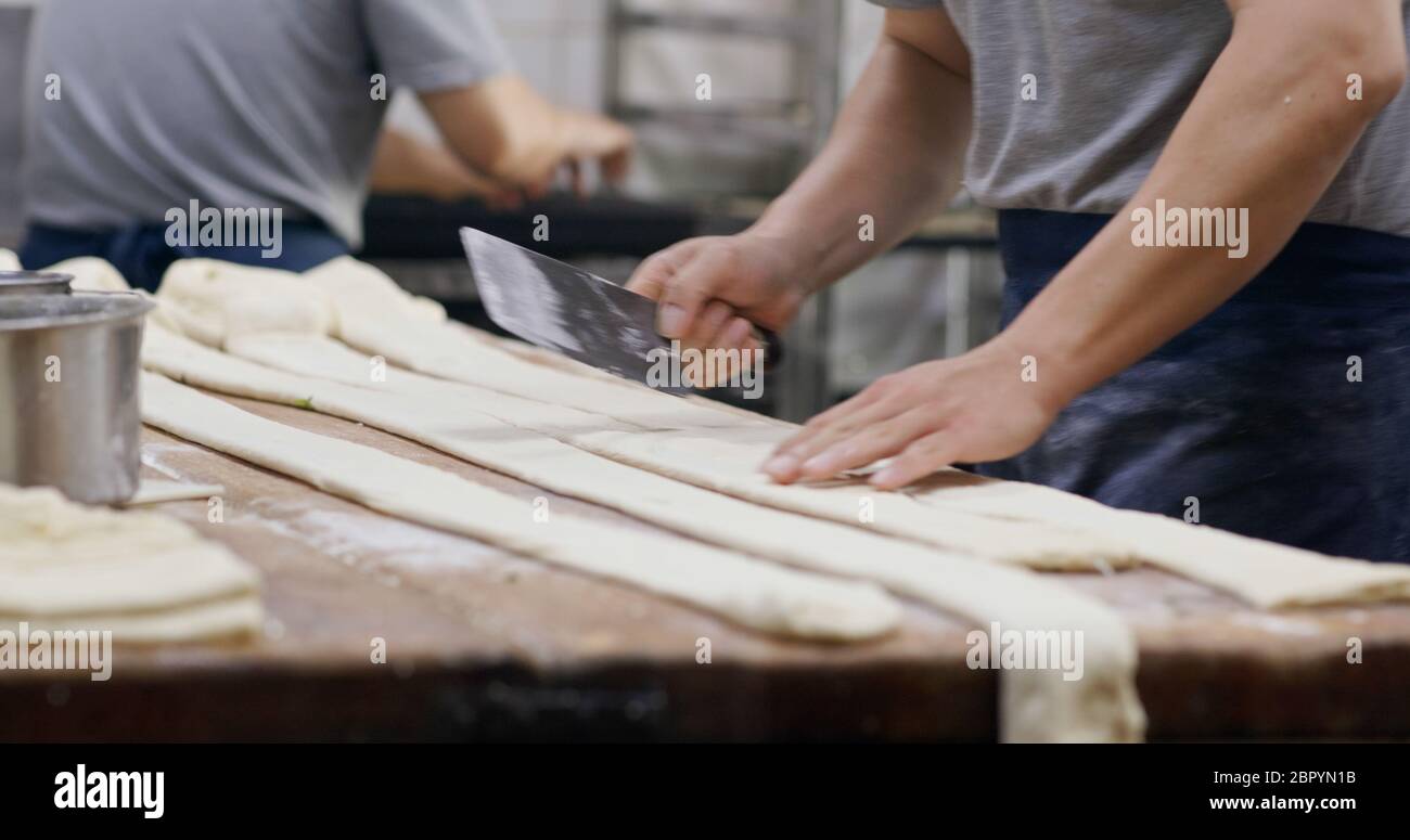 Chinese Chef master making bread Stock Photo - Alamy