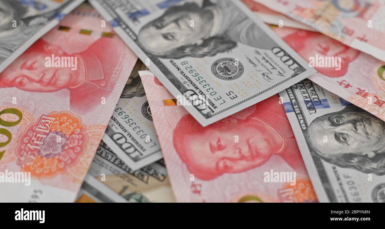 Chinese flag dollar bill hi-res stock photography and images - Alamy