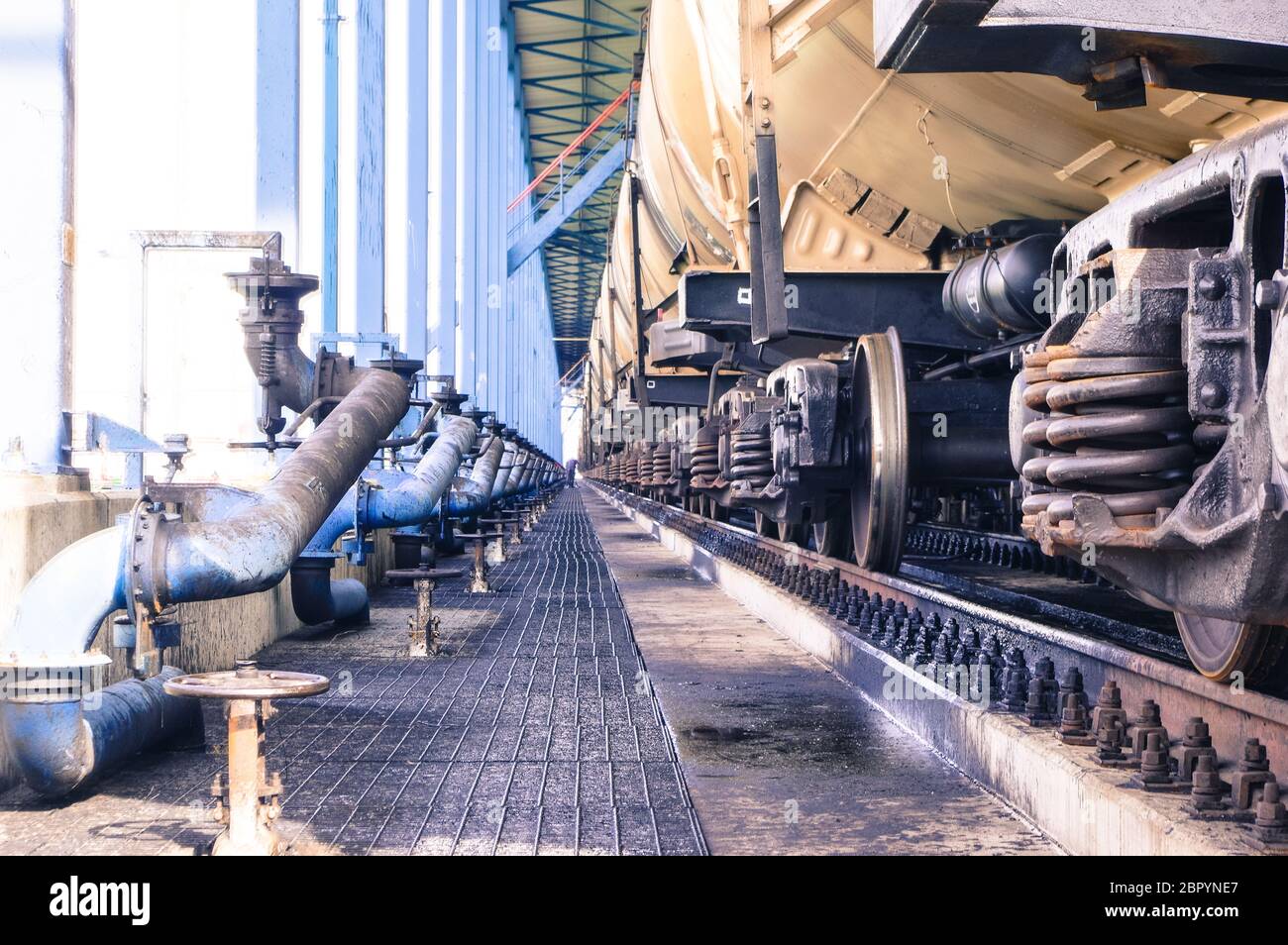 Close up industrial view,A equipment of oil refining,Oil and gas ...