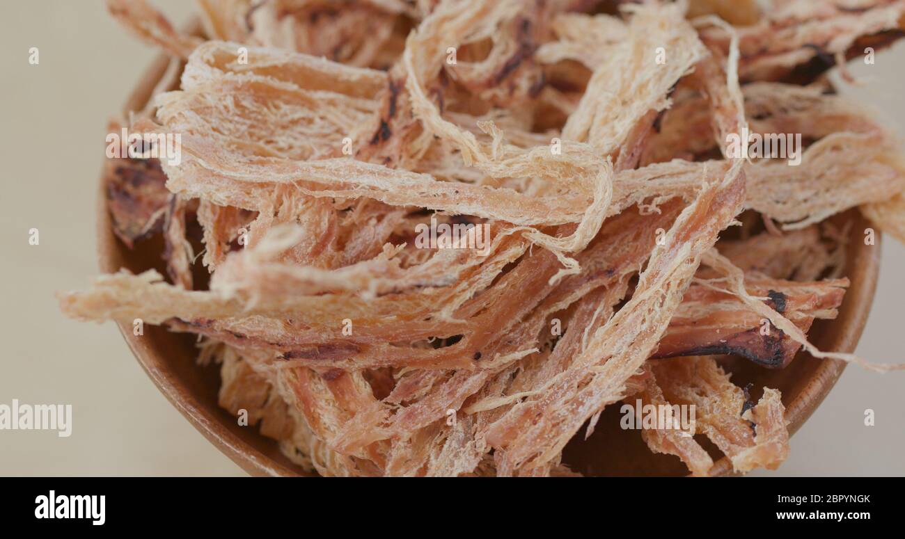 Stack of Dry squid snack Stock Photo - Alamy