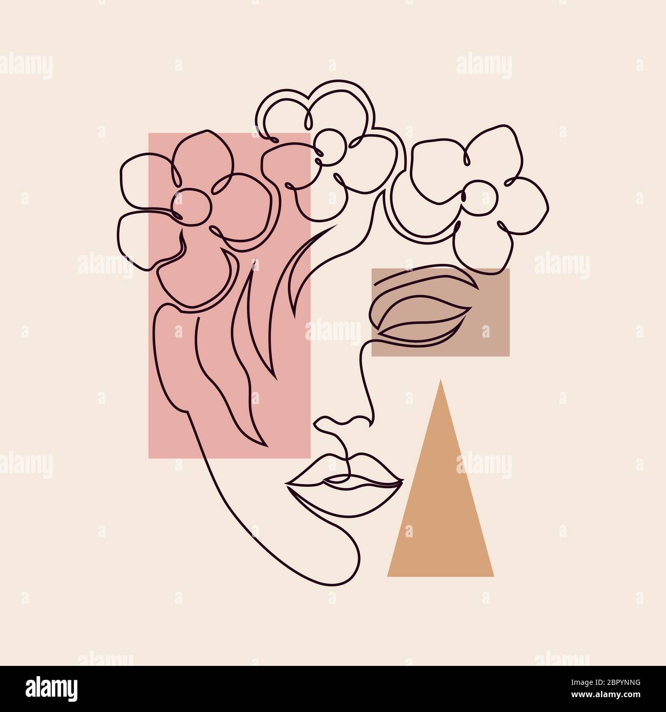 minimal woman face Stock Vector Image & Art - Alamy