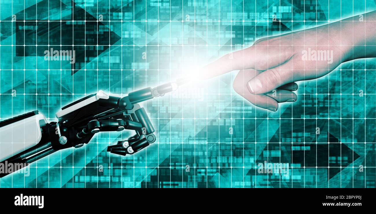 Man Machine Integration Design and Analytics System Stock Photo - Alamy