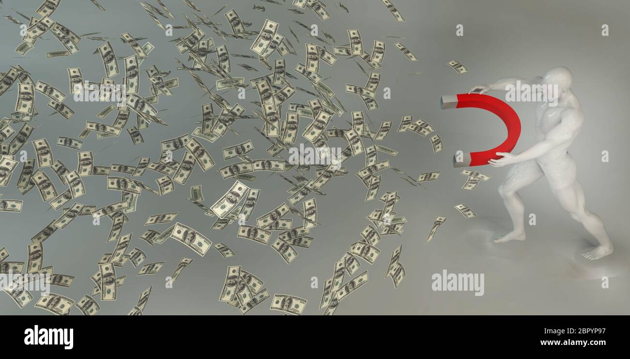 Creating Profit or Money Profits Easily With Business Man Stock Photo ...