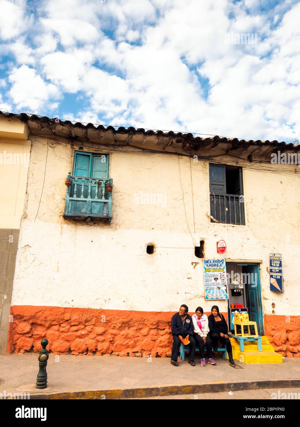 Ice cream shop in Avenida alta - Cusco, Peru Stock Photo - Alamy