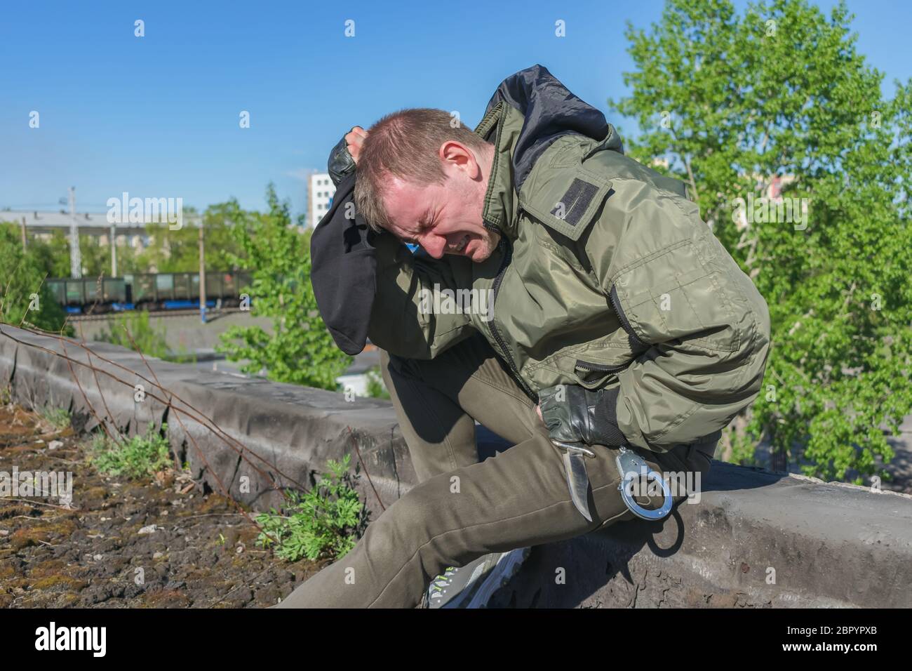 A commando cries after an unsuccessful assault due to large losses of ...