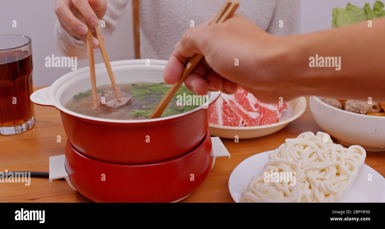 Chinese hot pot dinner Stock Photo - Alamy