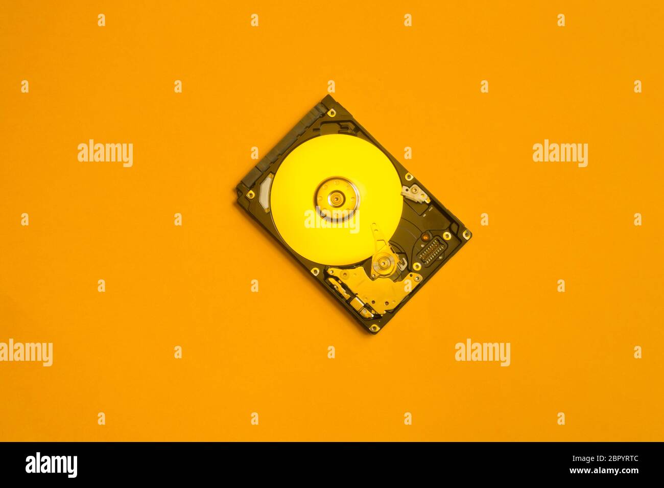 Colorful hdd. open hard disk drive. The concept of data storage. data ...