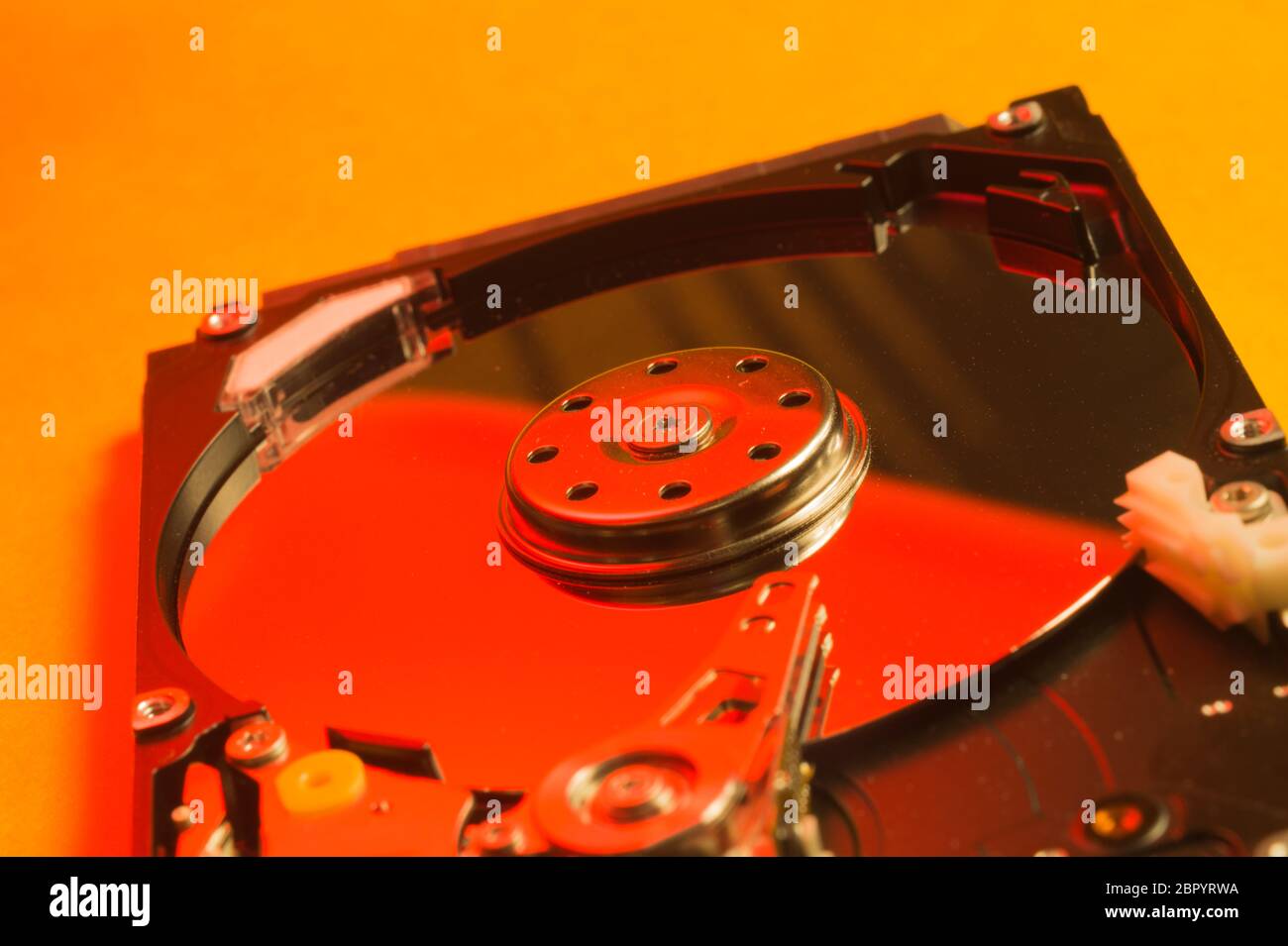 Colorful hdd. open hard disk drive. the concept of data storage. data ...