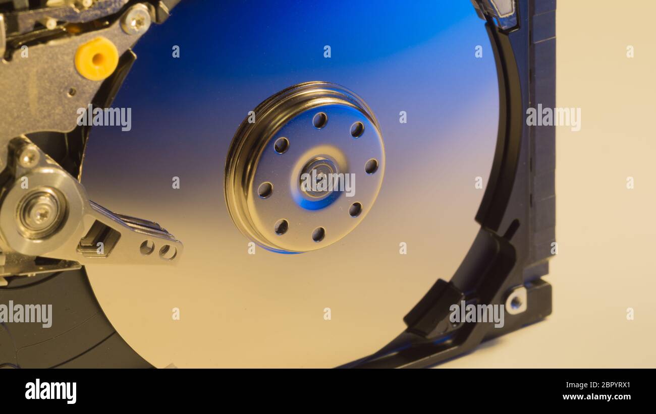 Colorful hdd. open hard disk drive. the concept of data storage. data ...