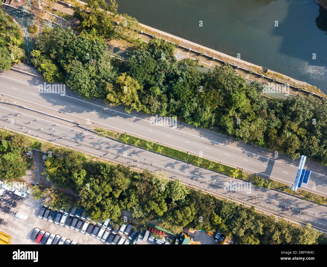 Top view of road in the city Stock Photo - Alamy