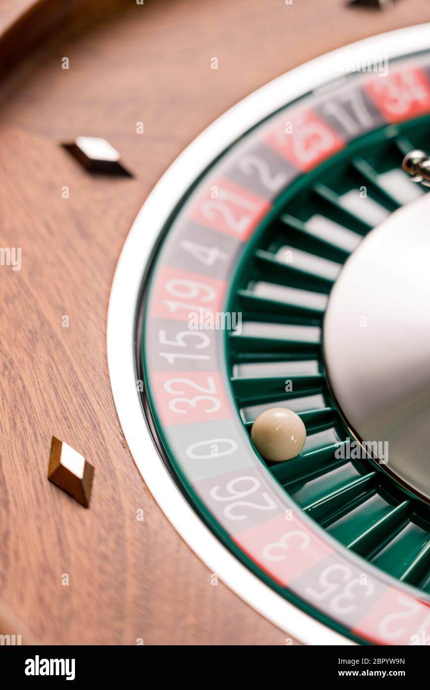 Roulette table close up at the Casino - Selective Focus Stock Photo - Alamy