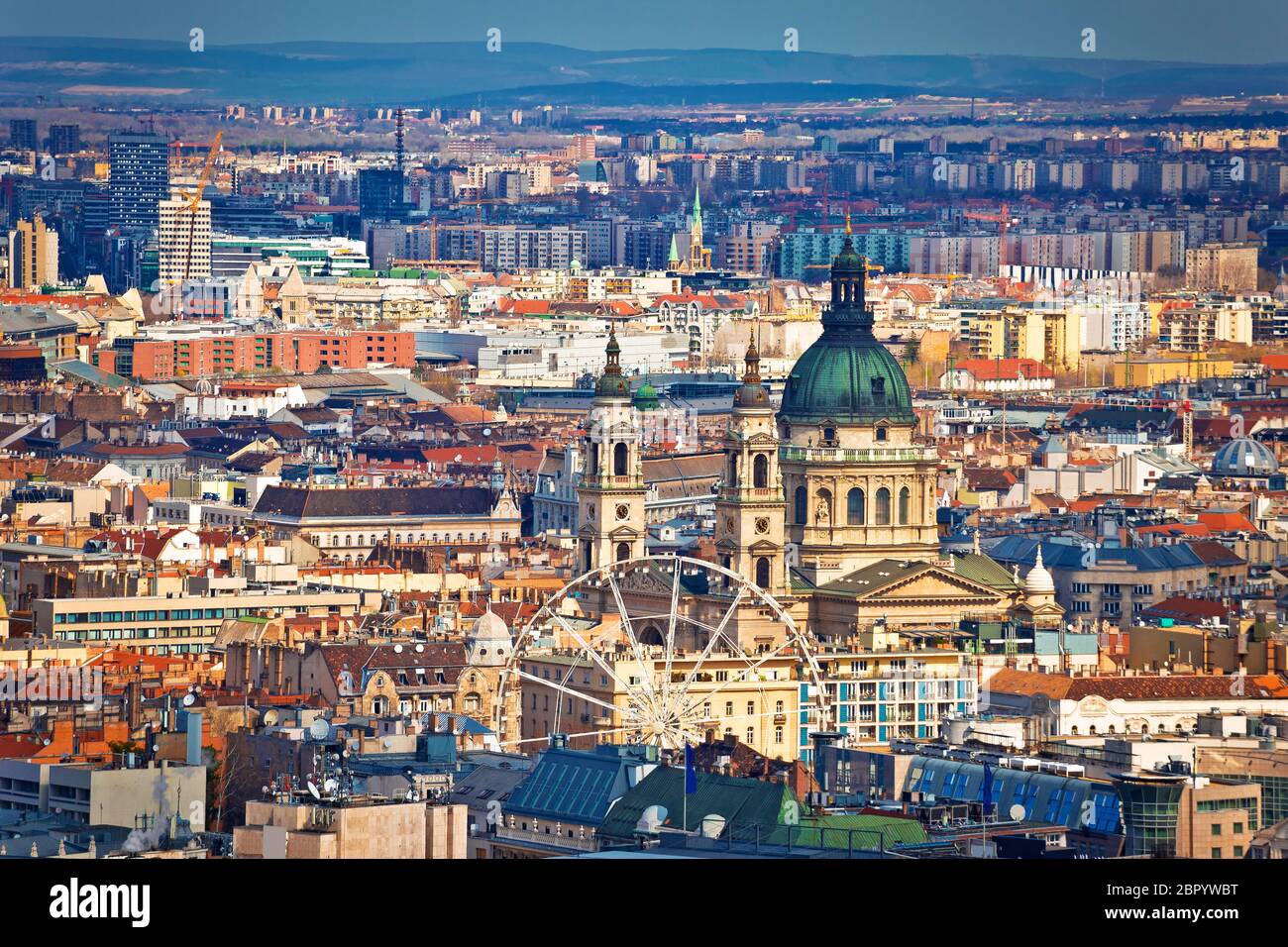 Rooftops and famous landmarks of Budapest, capital of Hungary Stock ...