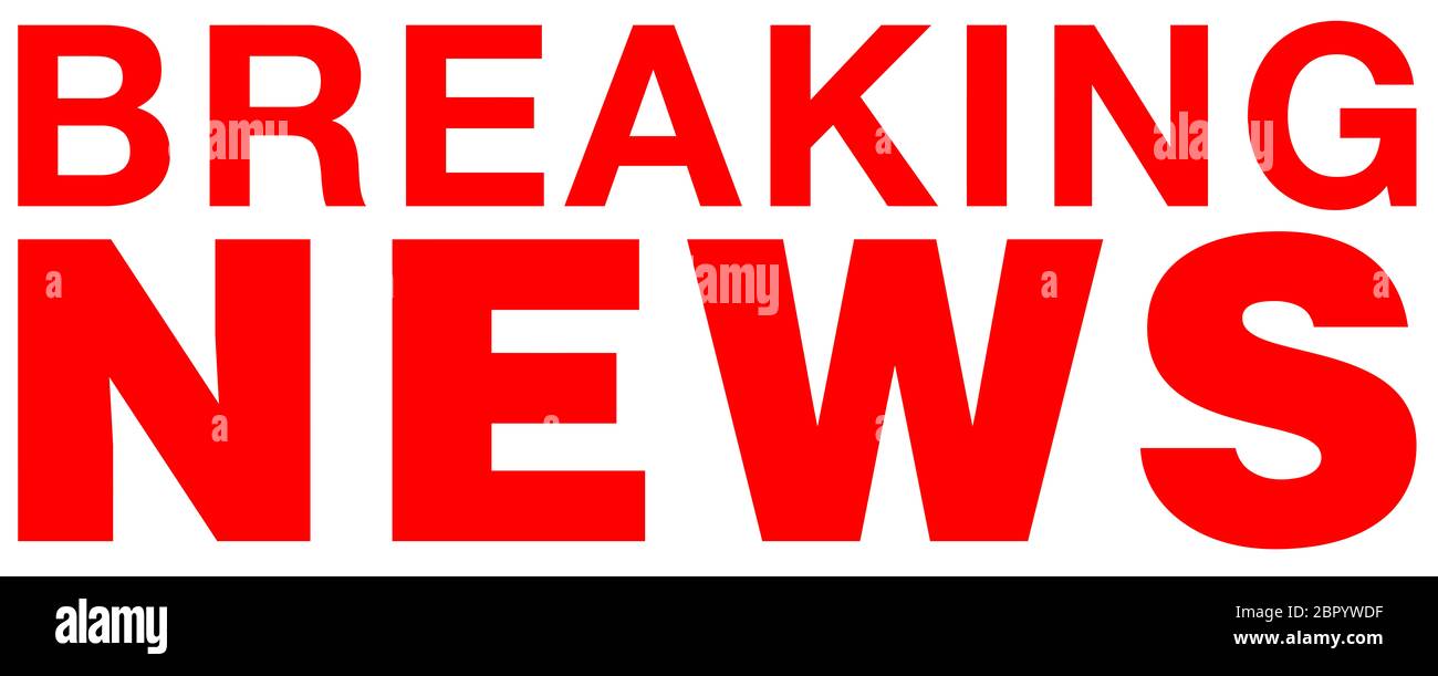 breaking news red color illustration information Stock Photo - Alamy