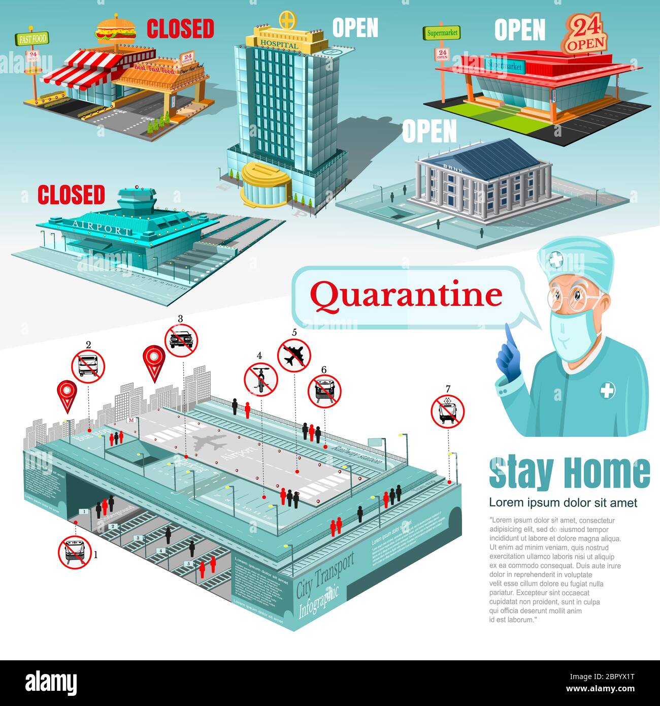 Open plan buildings Stock Vector Images - Alamy