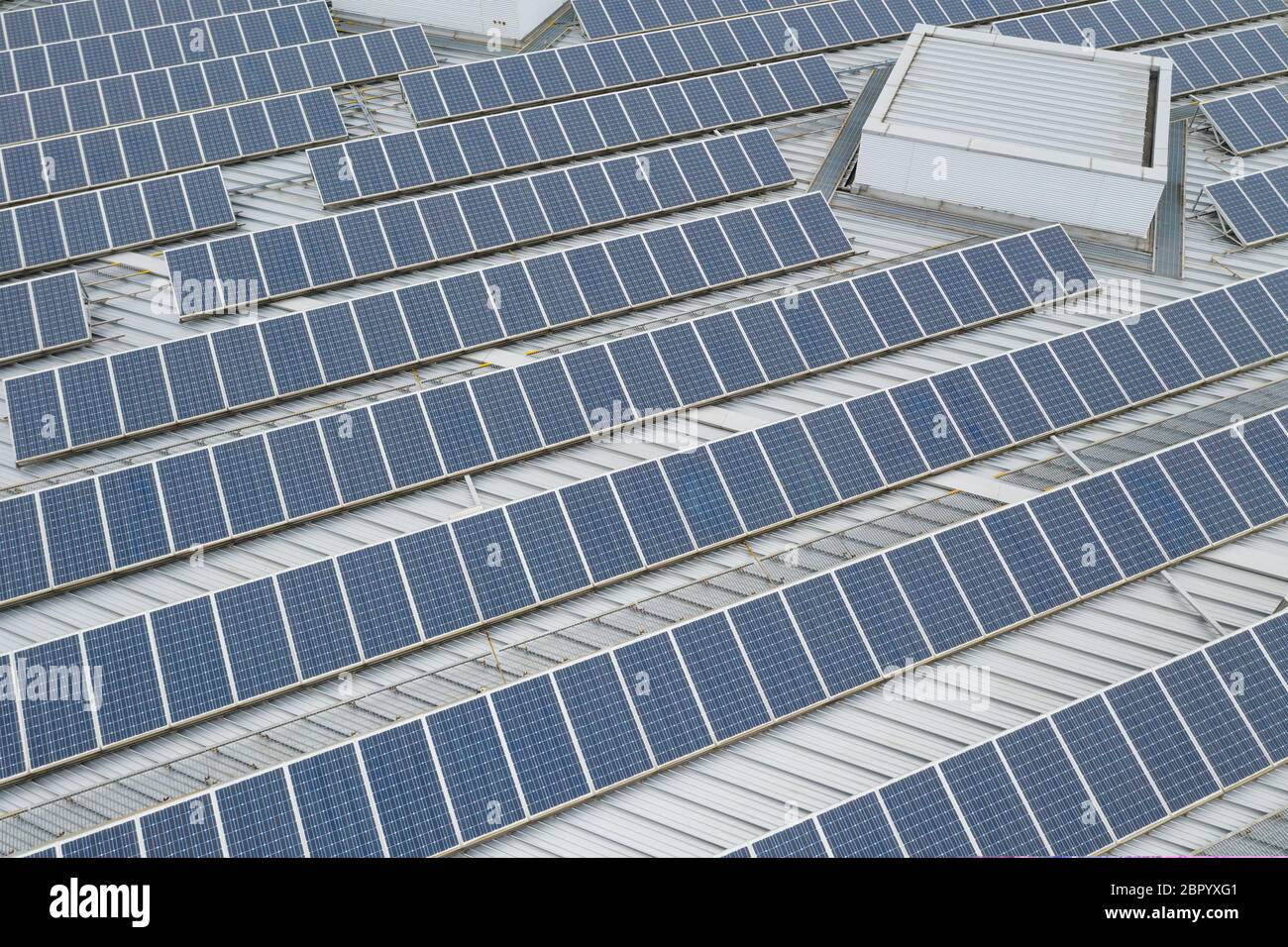 Top down view of solar panel system Stock Photo - Alamy