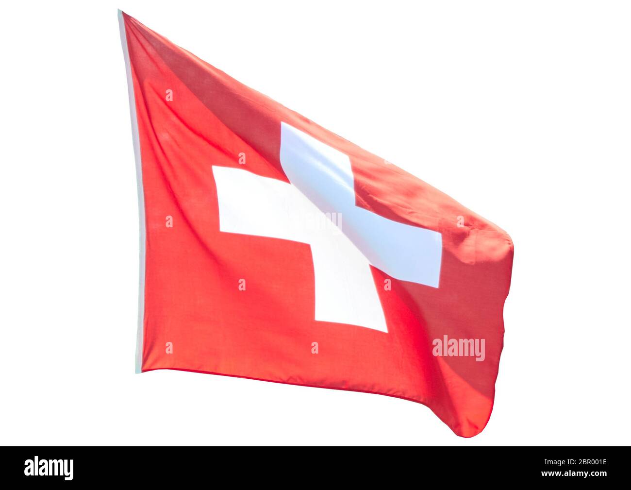 Switzerland state flag on isolated white background Stock Photo - Alamy