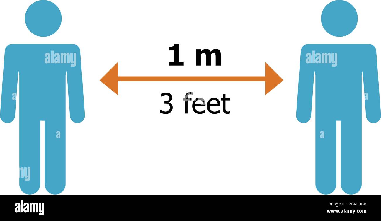 Keep distance sign coronovirus epidemic protective equipment steps to ...