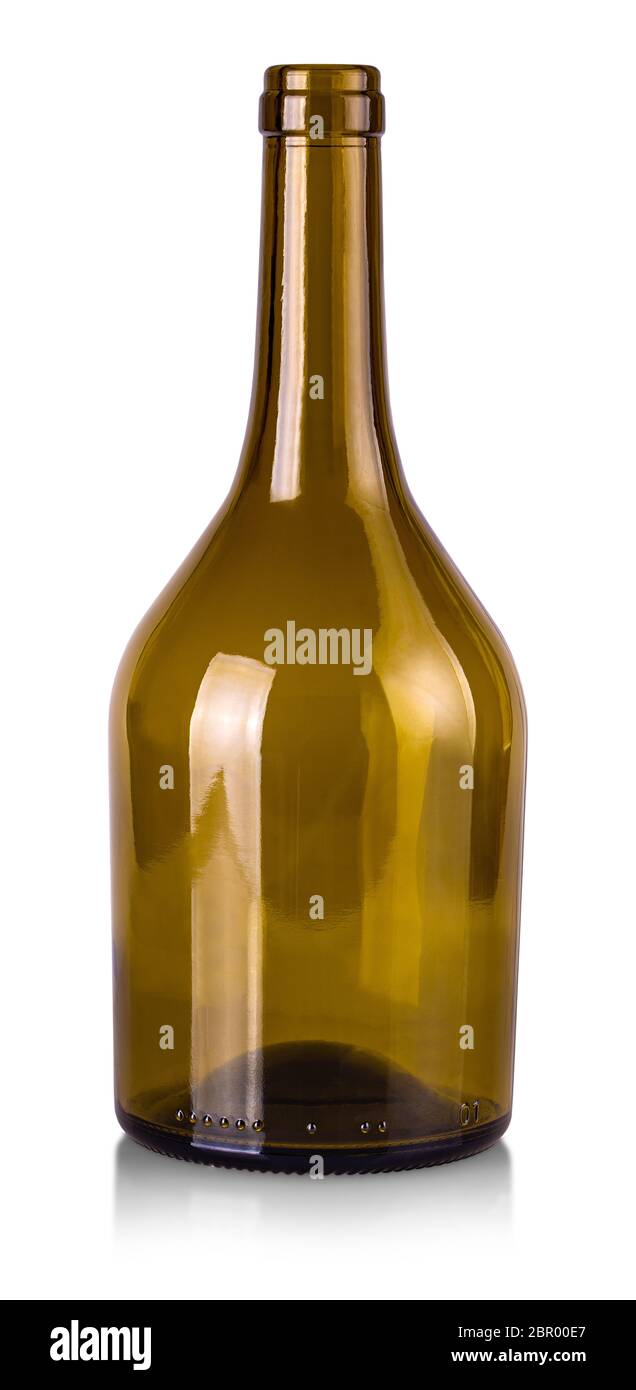 The empty bottle of wine isolated on a white background Stock Photo - Alamy