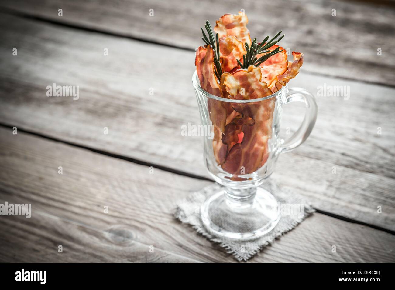 Fried bacon strips Stock Photo - Alamy