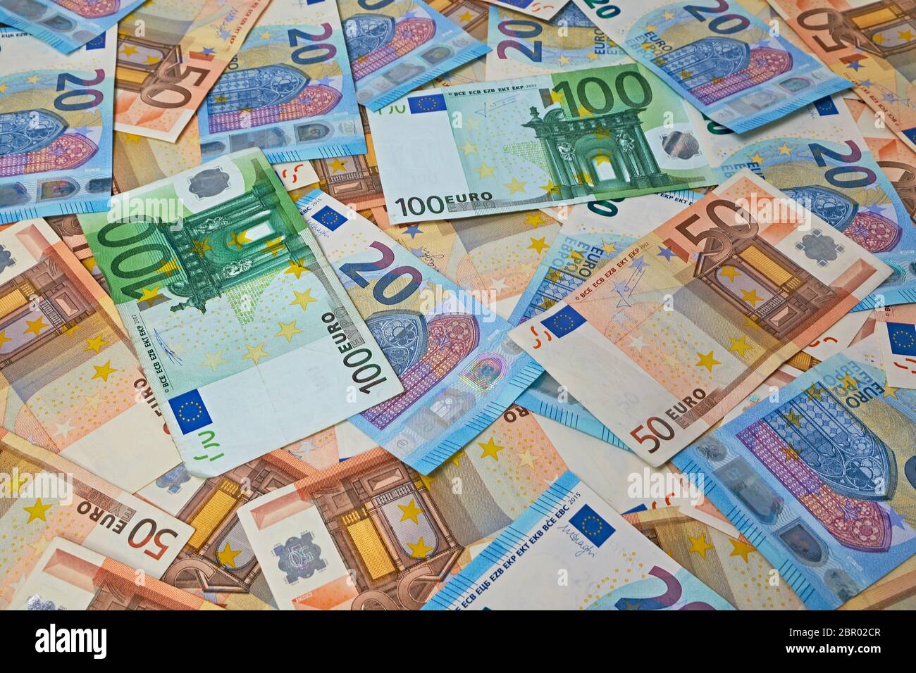 Pile of Different Euro banknotes Stock Photo - Alamy