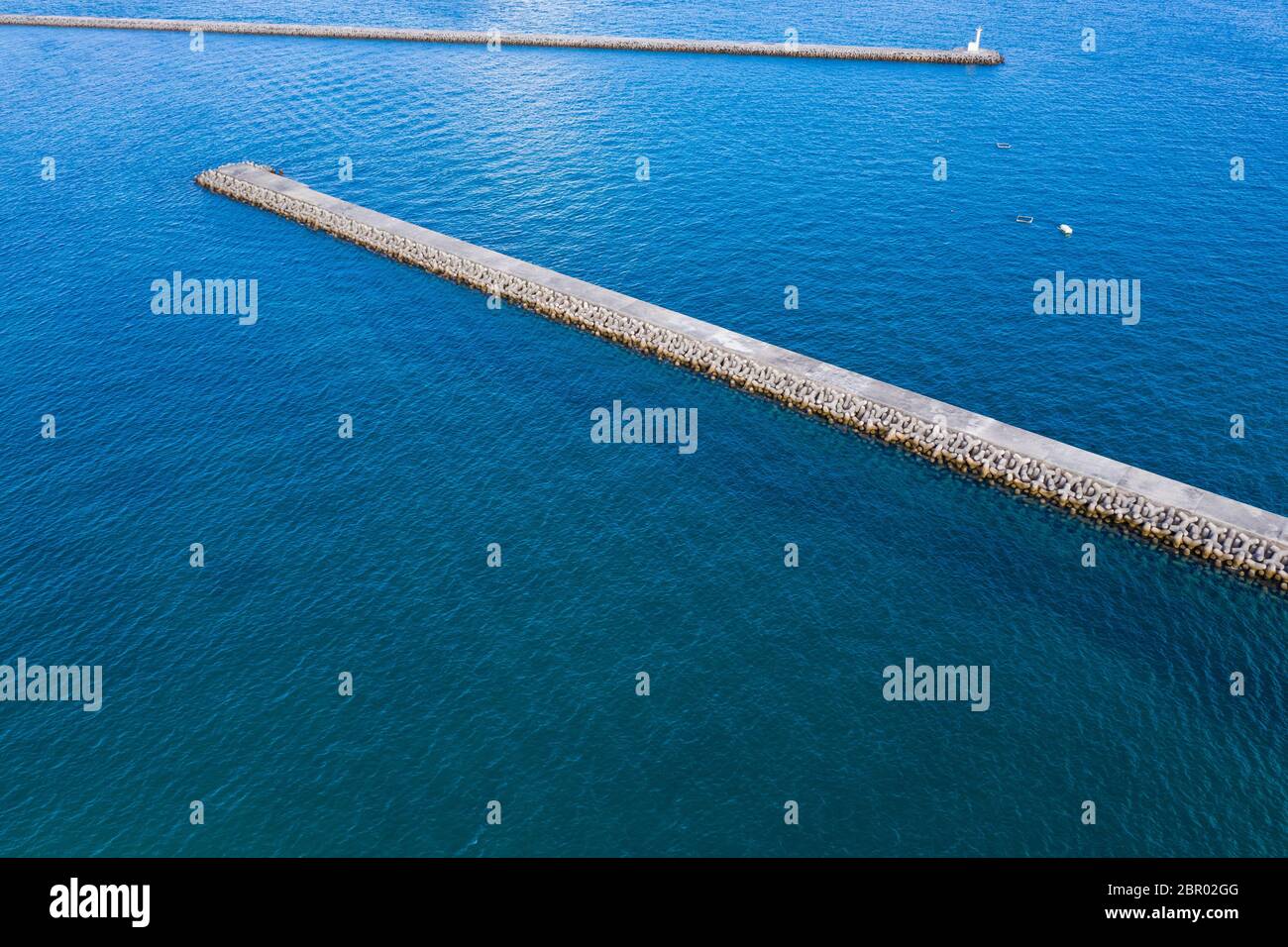 Top down view of Breakwater and sea in ishigaki island Stock Photo - Alamy