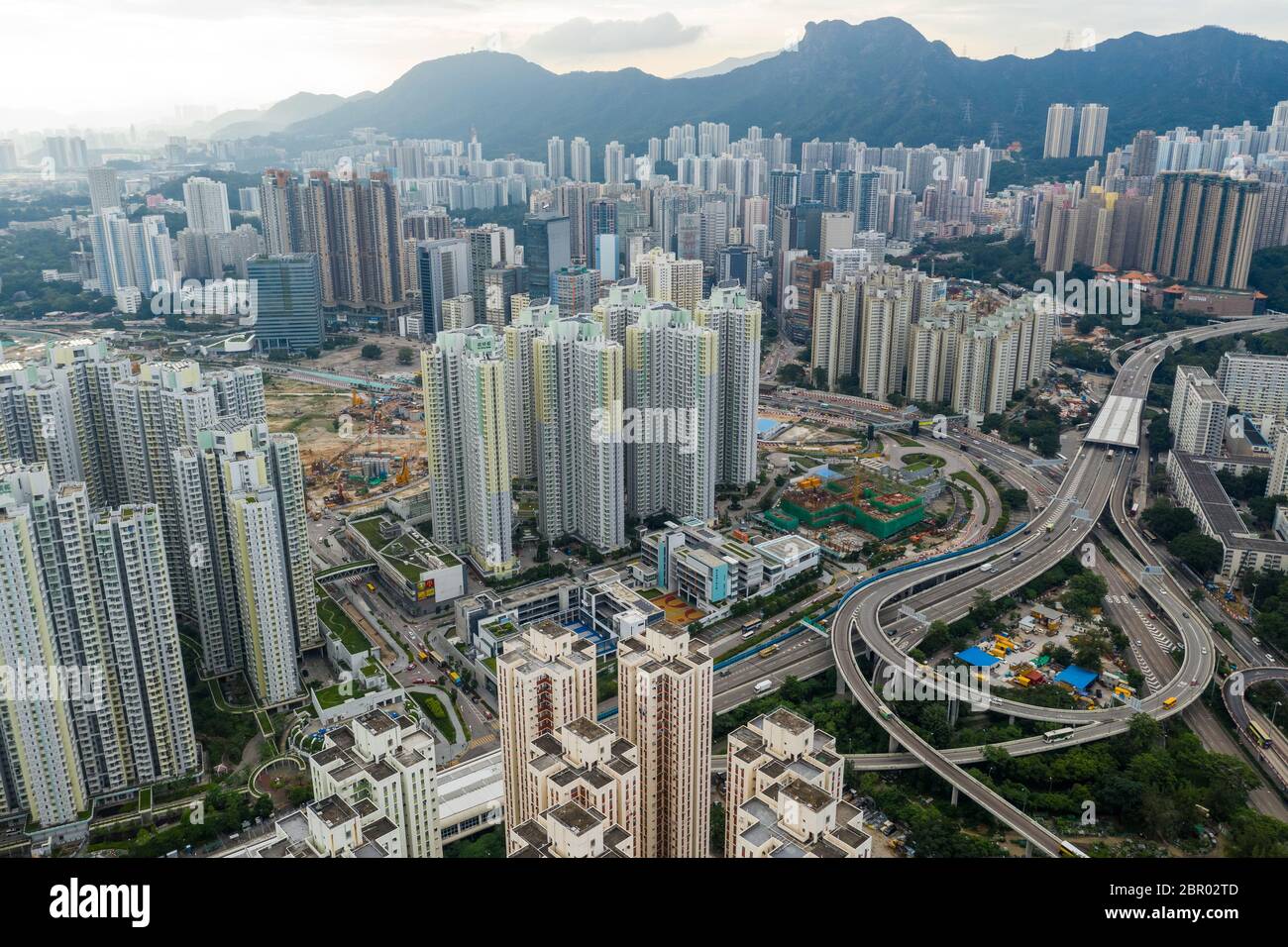 Top view hong kong intersection hi-res stock photography and images - Alamy