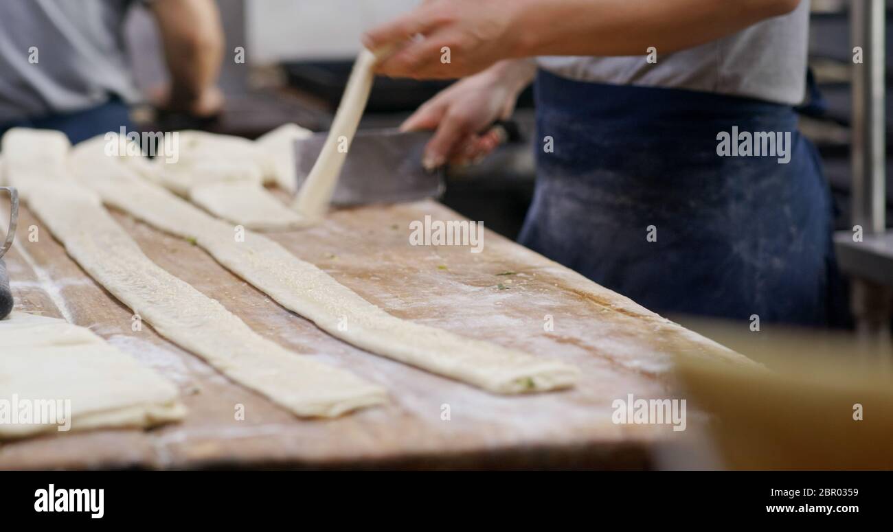Chinese Chef master making bread Stock Photo - Alamy
