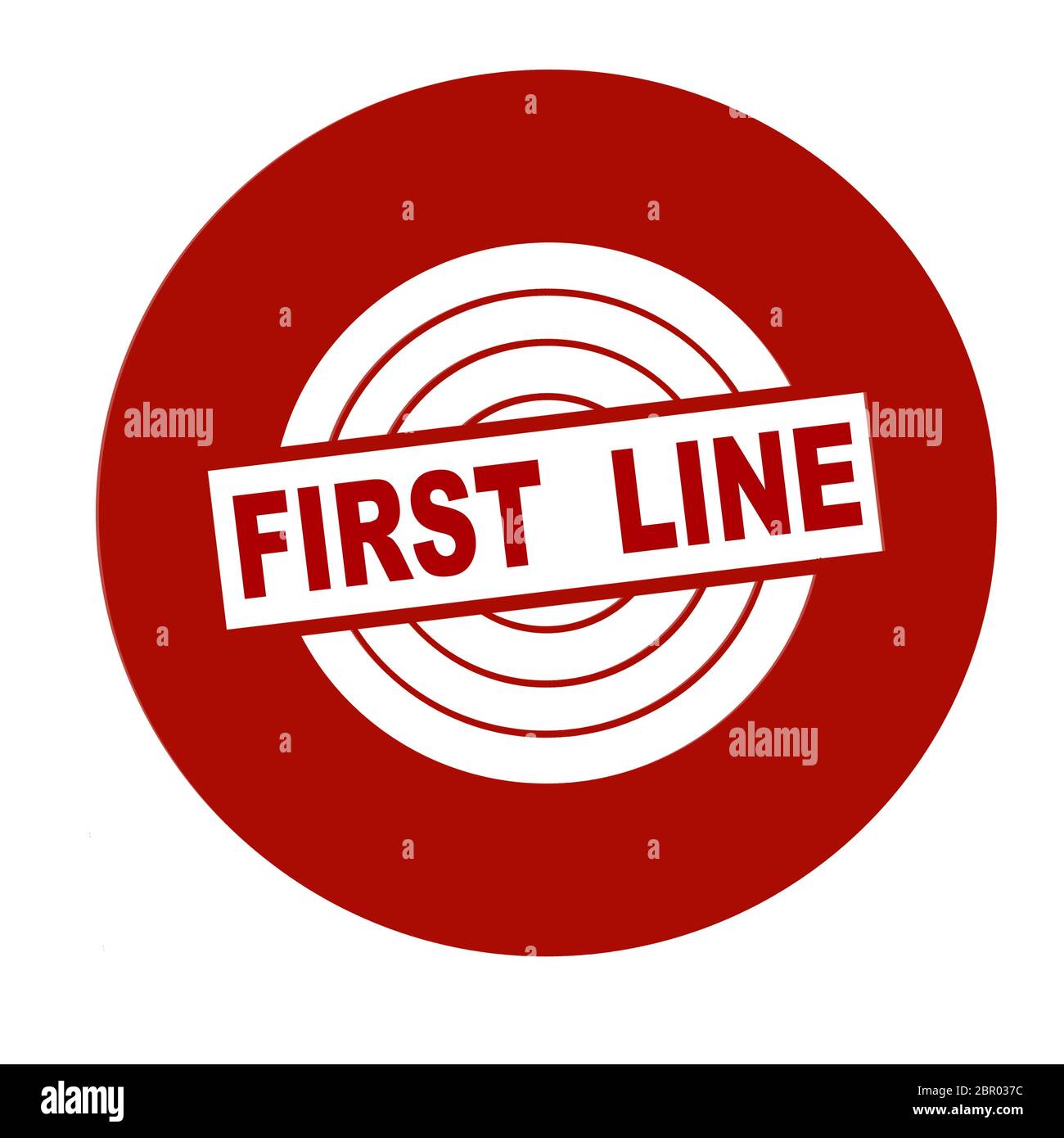 Rubber stamp with text first line inside, vector illustration Stock ...