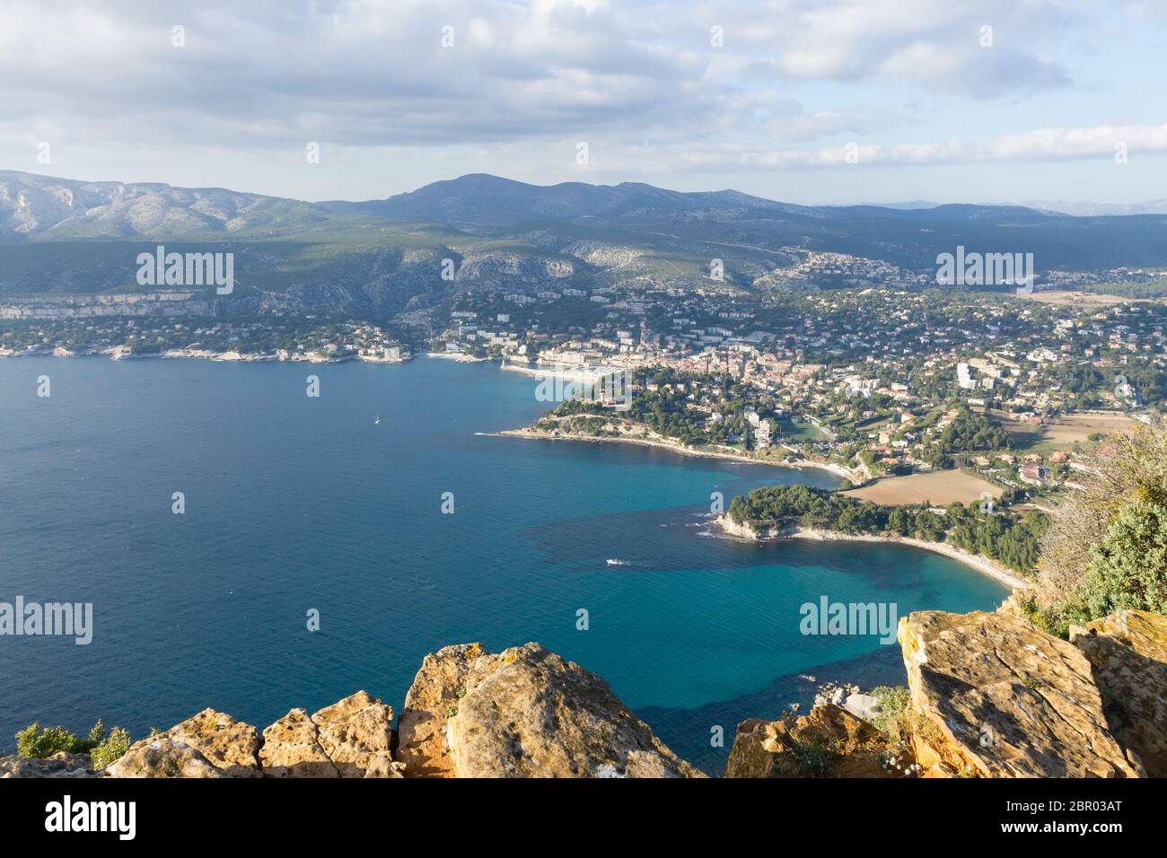 Cassis beach sea french riviera cote dazur france hi-res stock ...