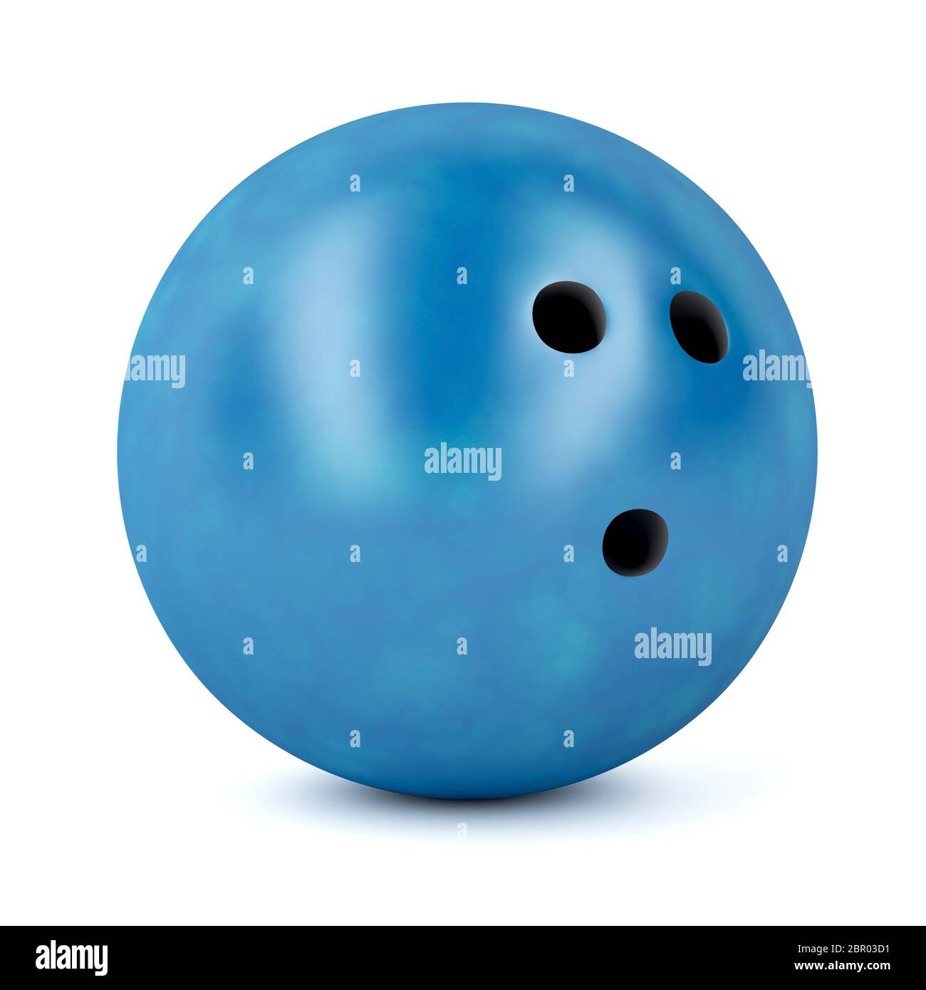 Blue bowling ball on white background Stock Photo - Alamy