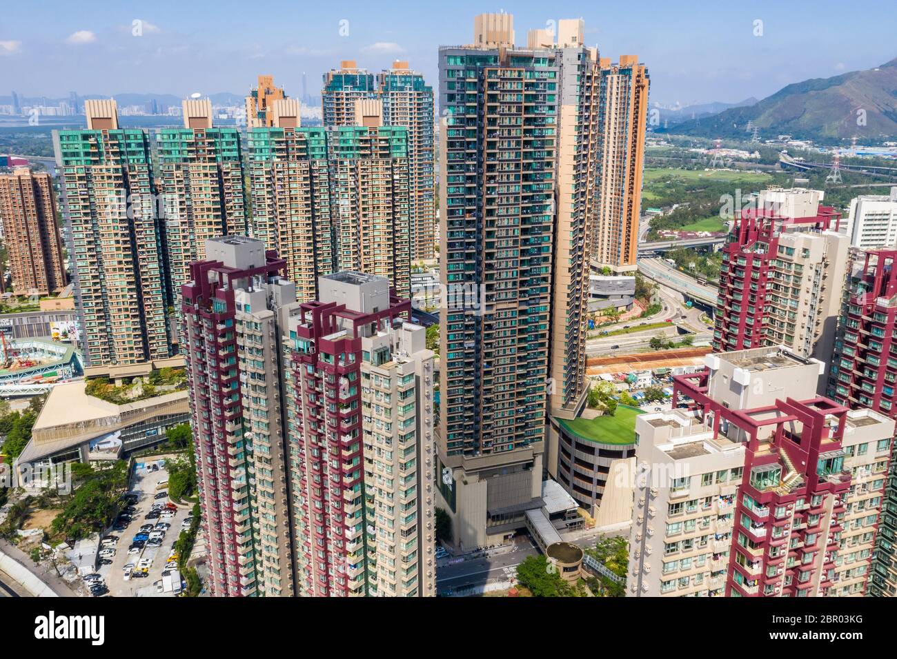 Yuen Long, Hong Kong 21 October 2018:- Hong Kong residential district ...