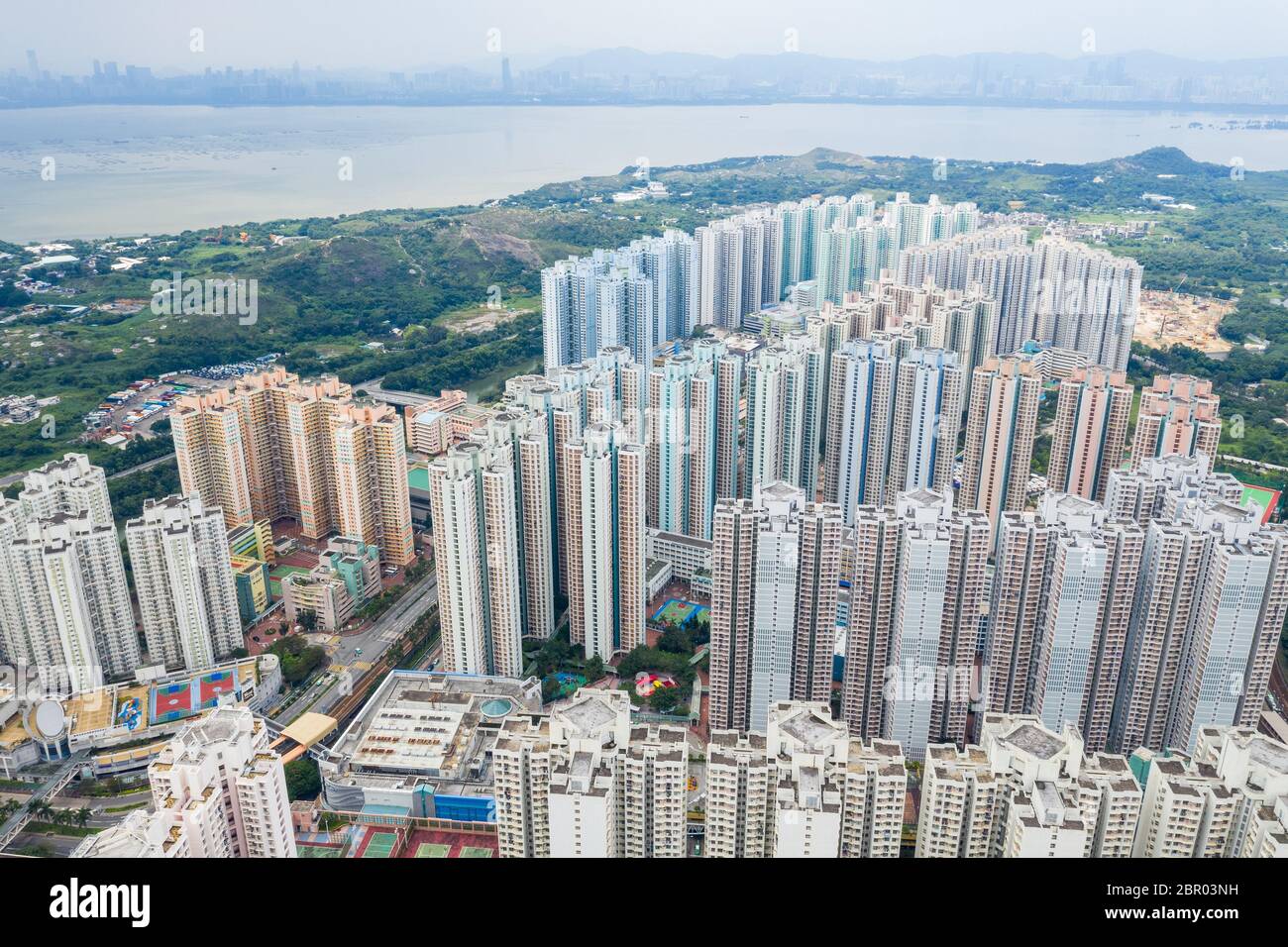 Top view of Hong Kong apartment building Stock Photo - Alamy