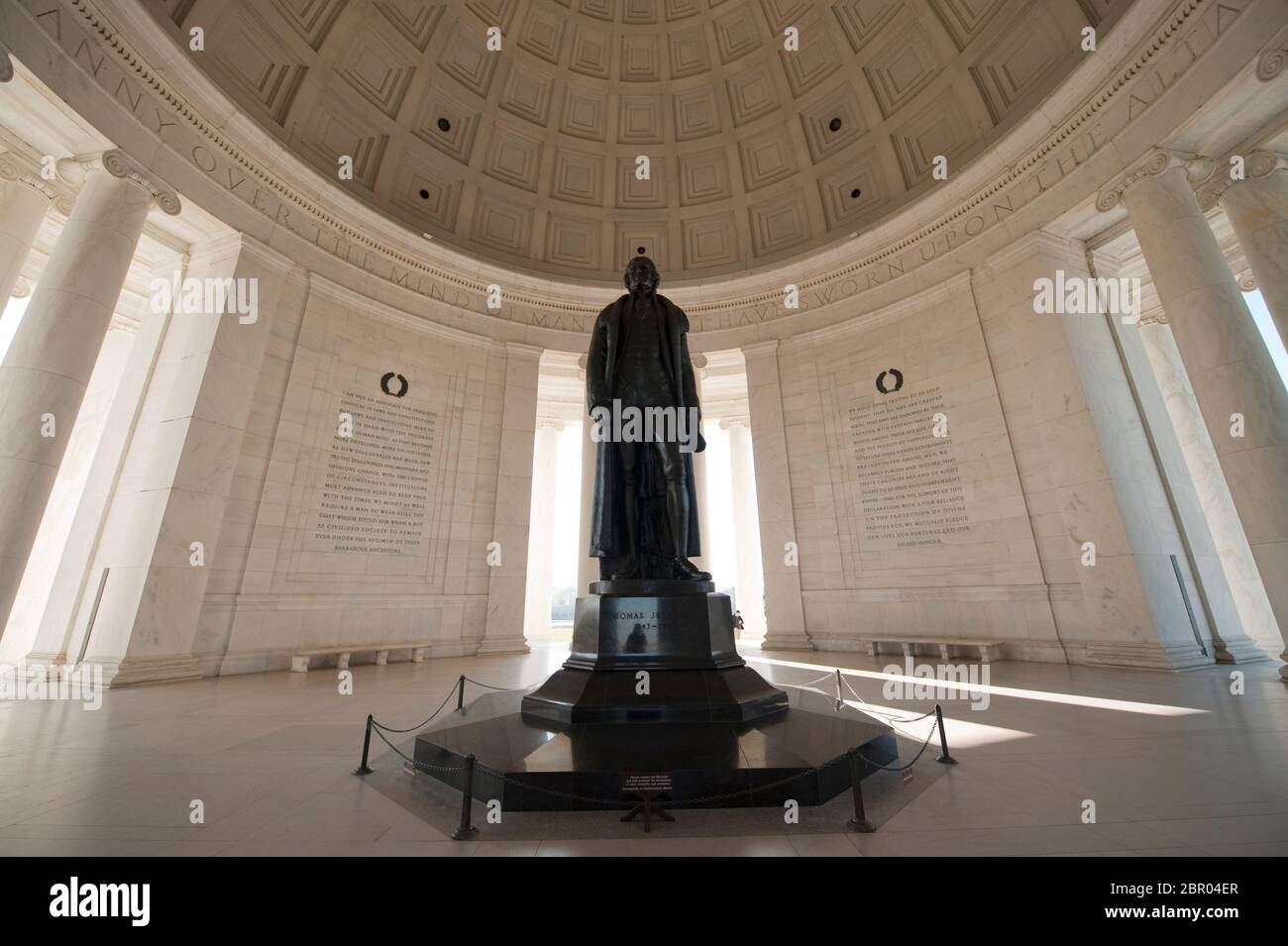 Statue of Thomas Jefferson below the dome inside the neoclassical ...