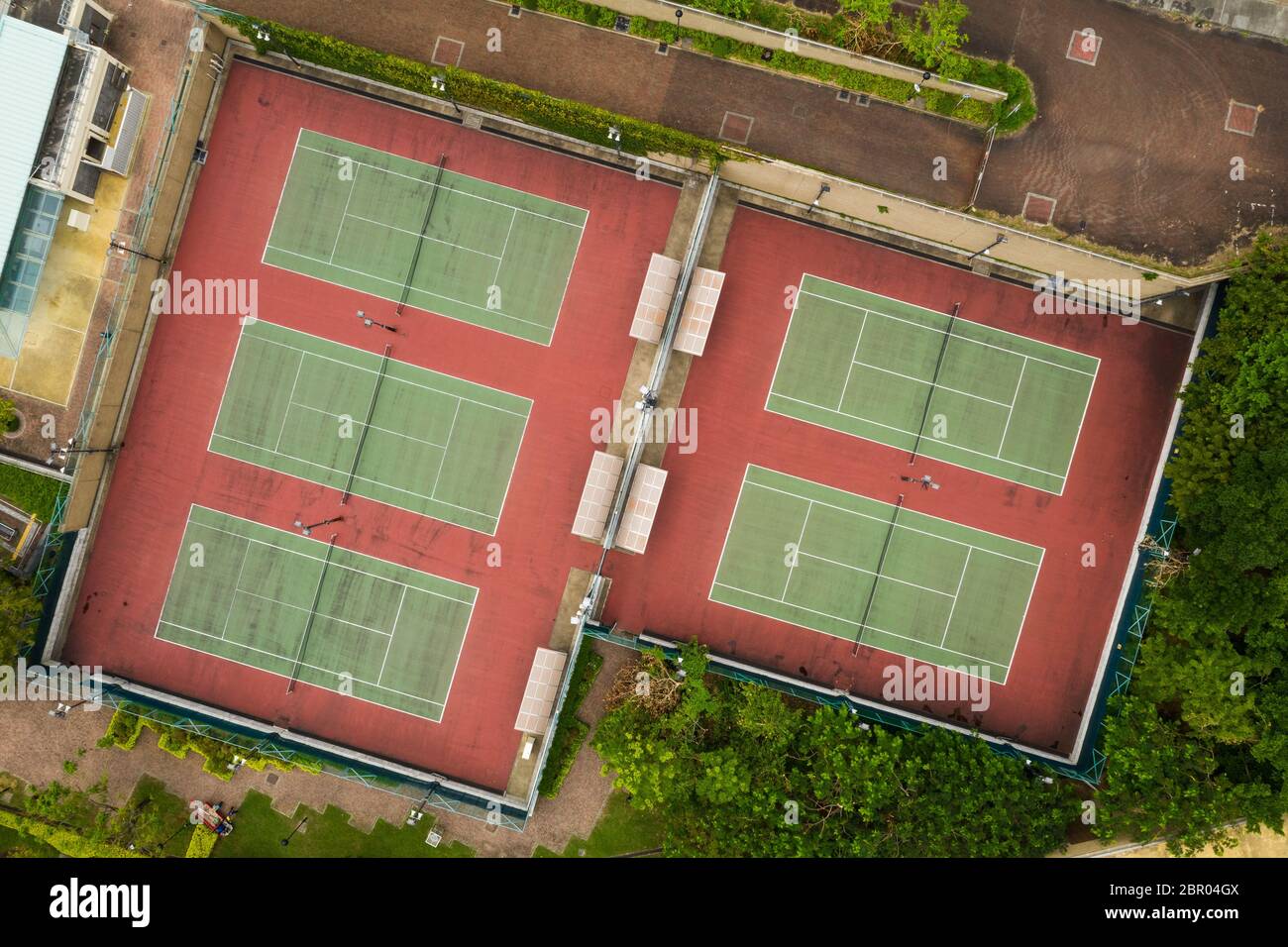 Top view of the tennis court Stock Photo - Alamy