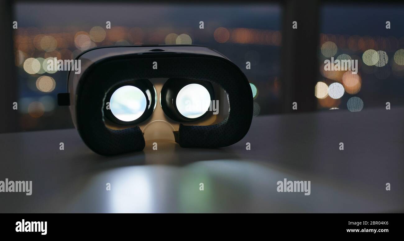Vr device play inside night hi-res stock photography and images - Alamy