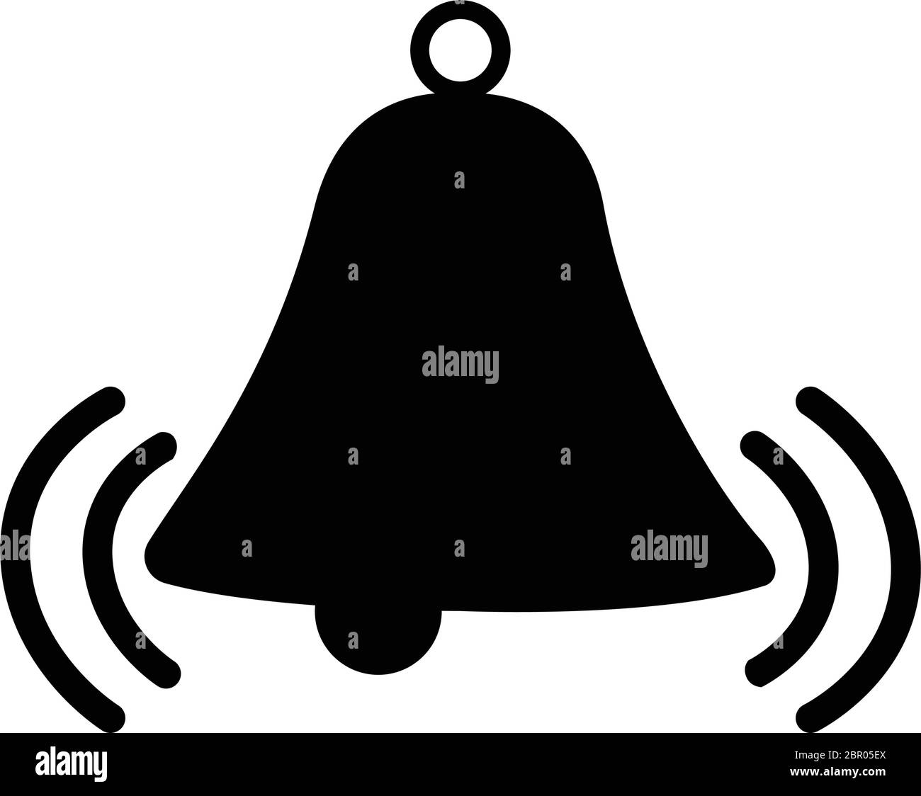 Bell ring alarm notification icon vector illustration icon isolated on ...