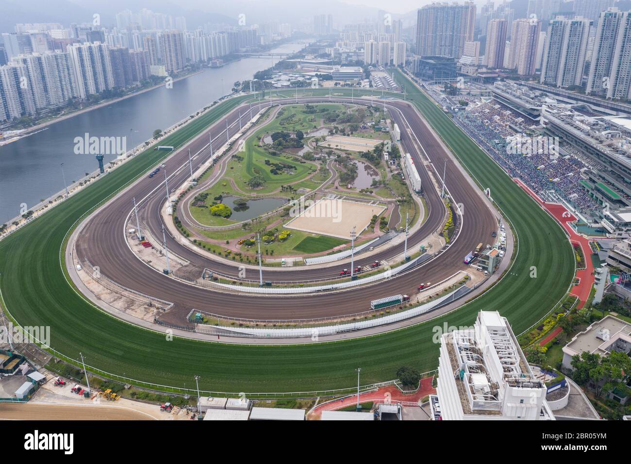 Sha Tin, Hong Kong, 17 March 2019: Sha Tin racecourse in Hong Kong ...