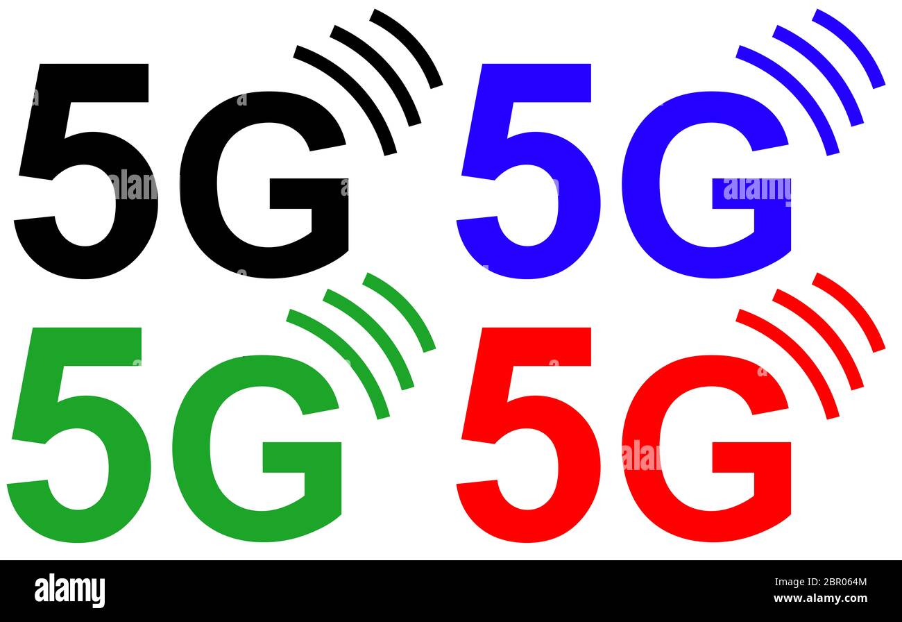 colors high speed 5G signal mobile connection network web illustration ...