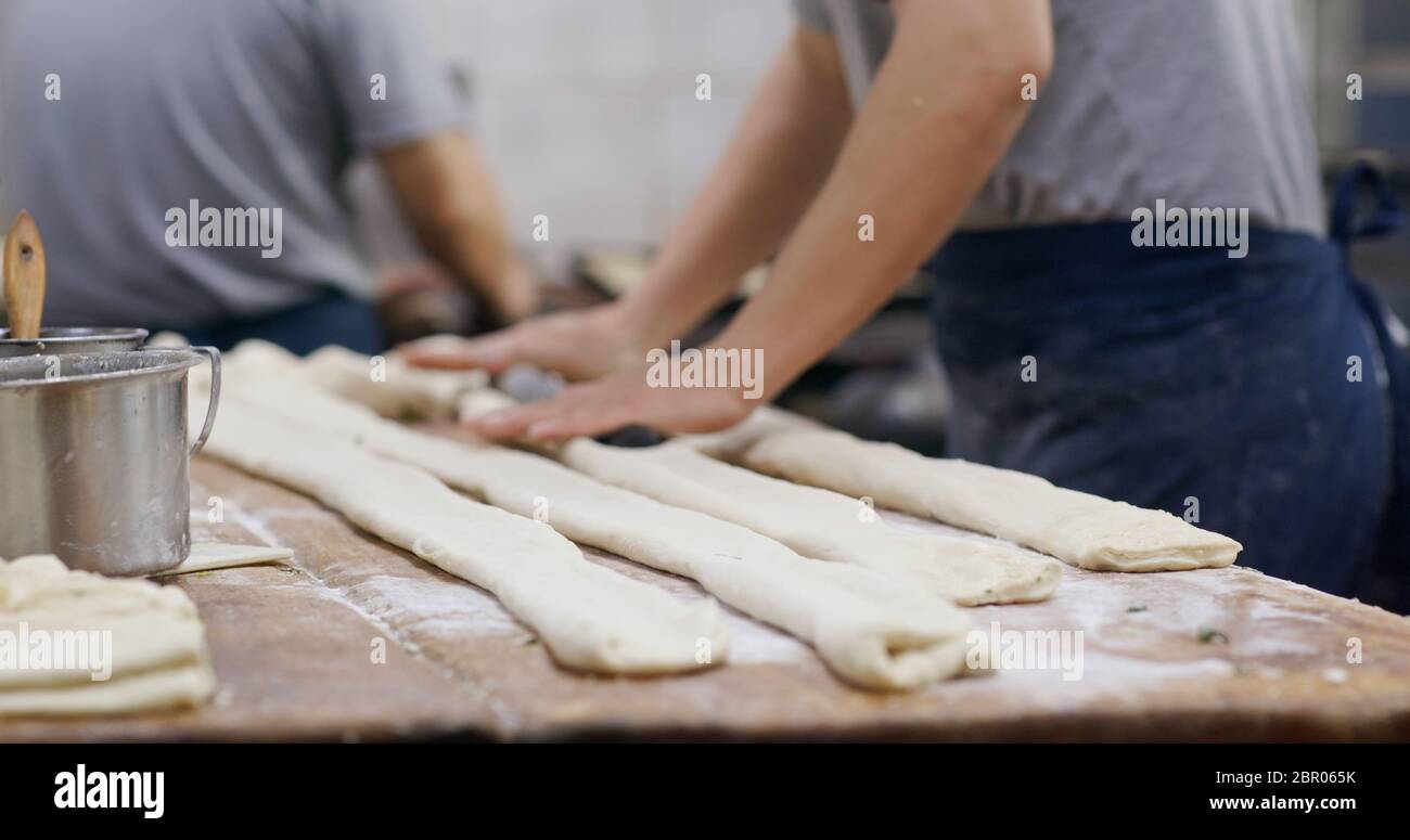 Chef master making chinese bread Stock Photo - Alamy