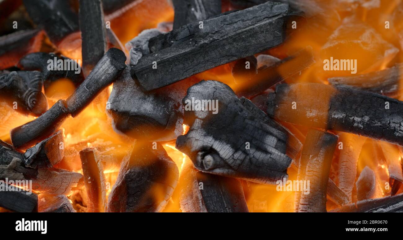 Charcoal BBQ fire Stock Photo - Alamy