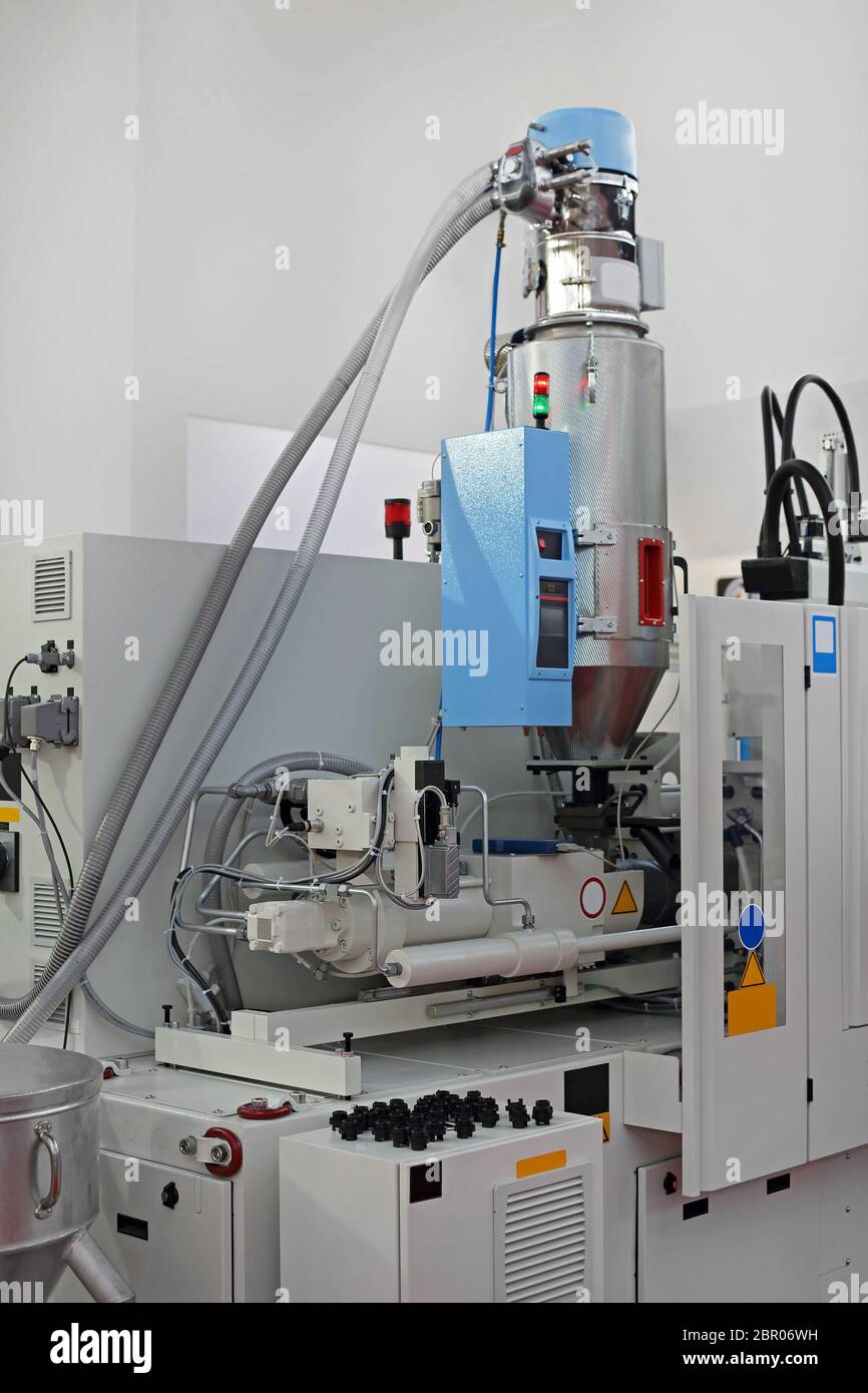 Injection Molding Machinery Plastic Parts Production Manufacture Stock ...