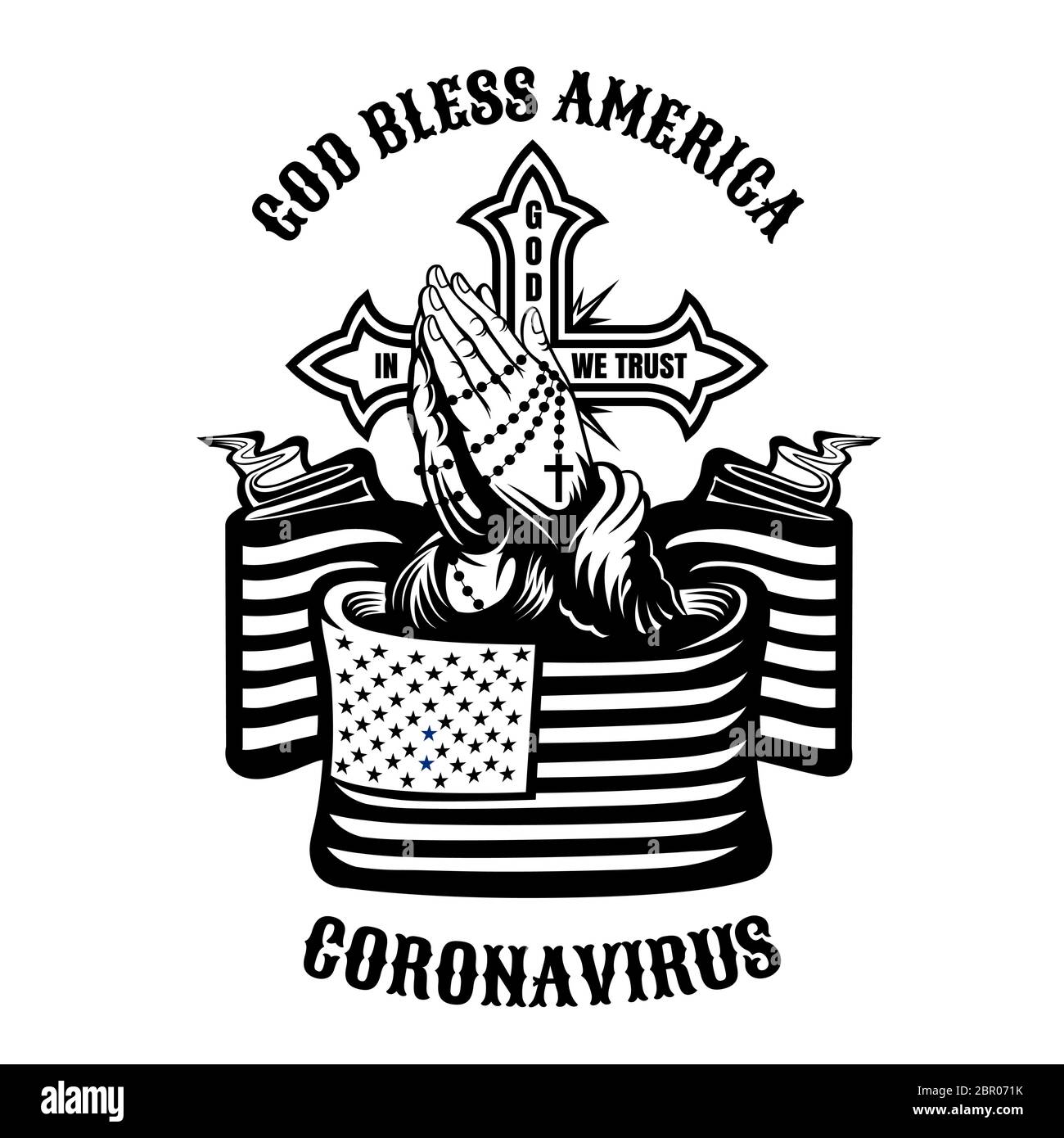 God Bless America Clipart With Cross