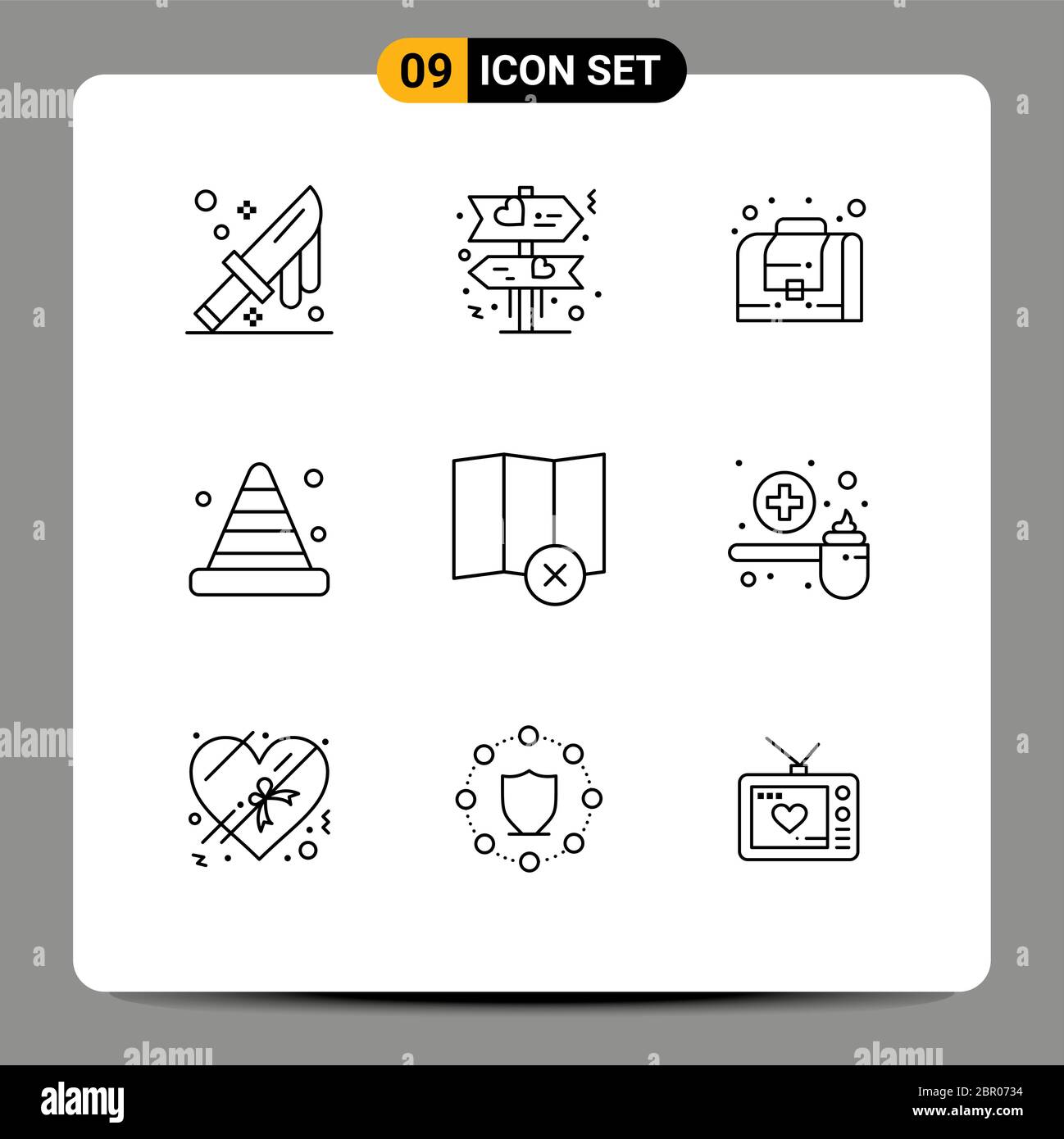 Map of cut knife hi-res stock photography and images - Alamy