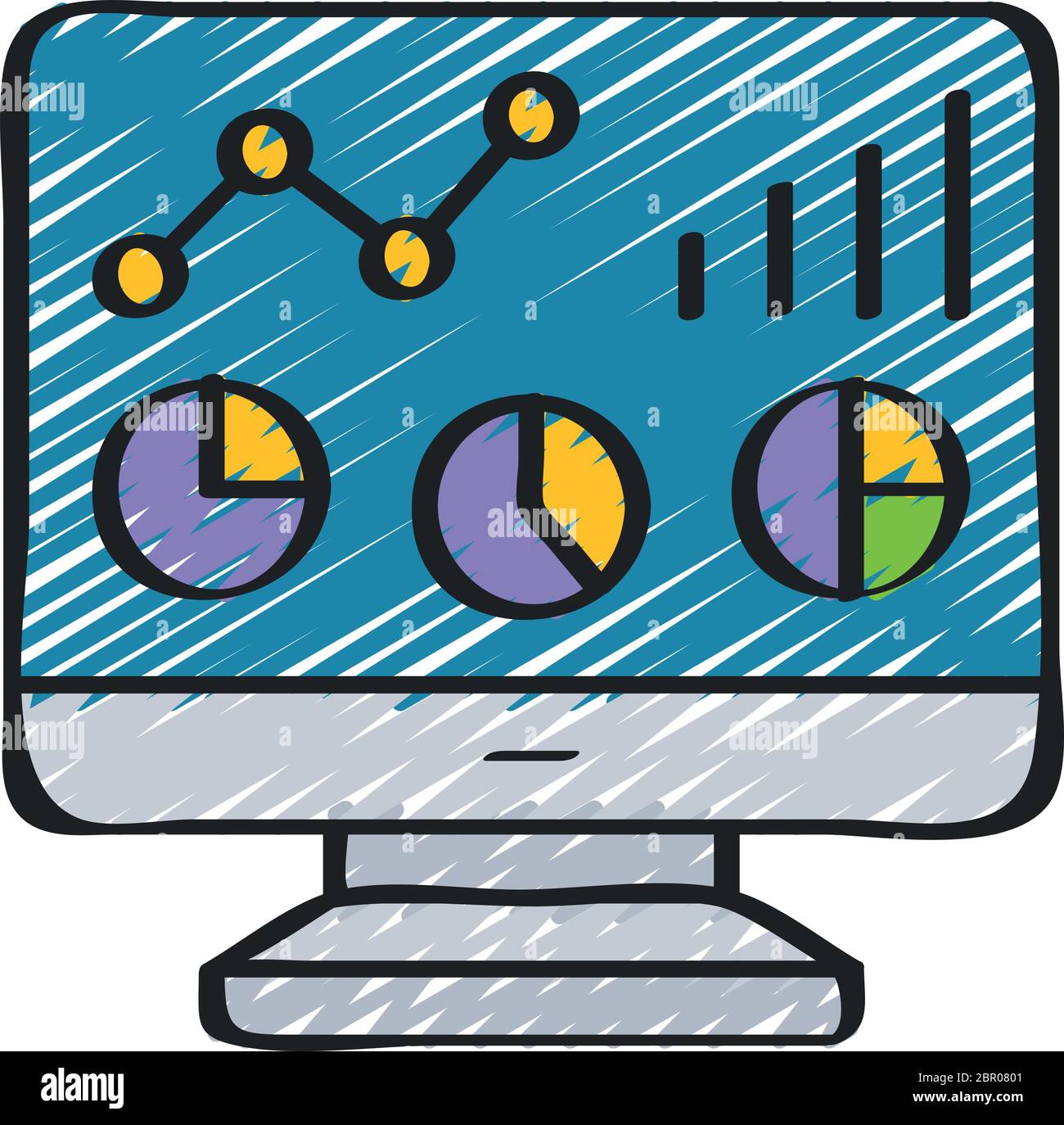 Computer Data Dashboard Icon Stock Vector Image & Art - Alamy