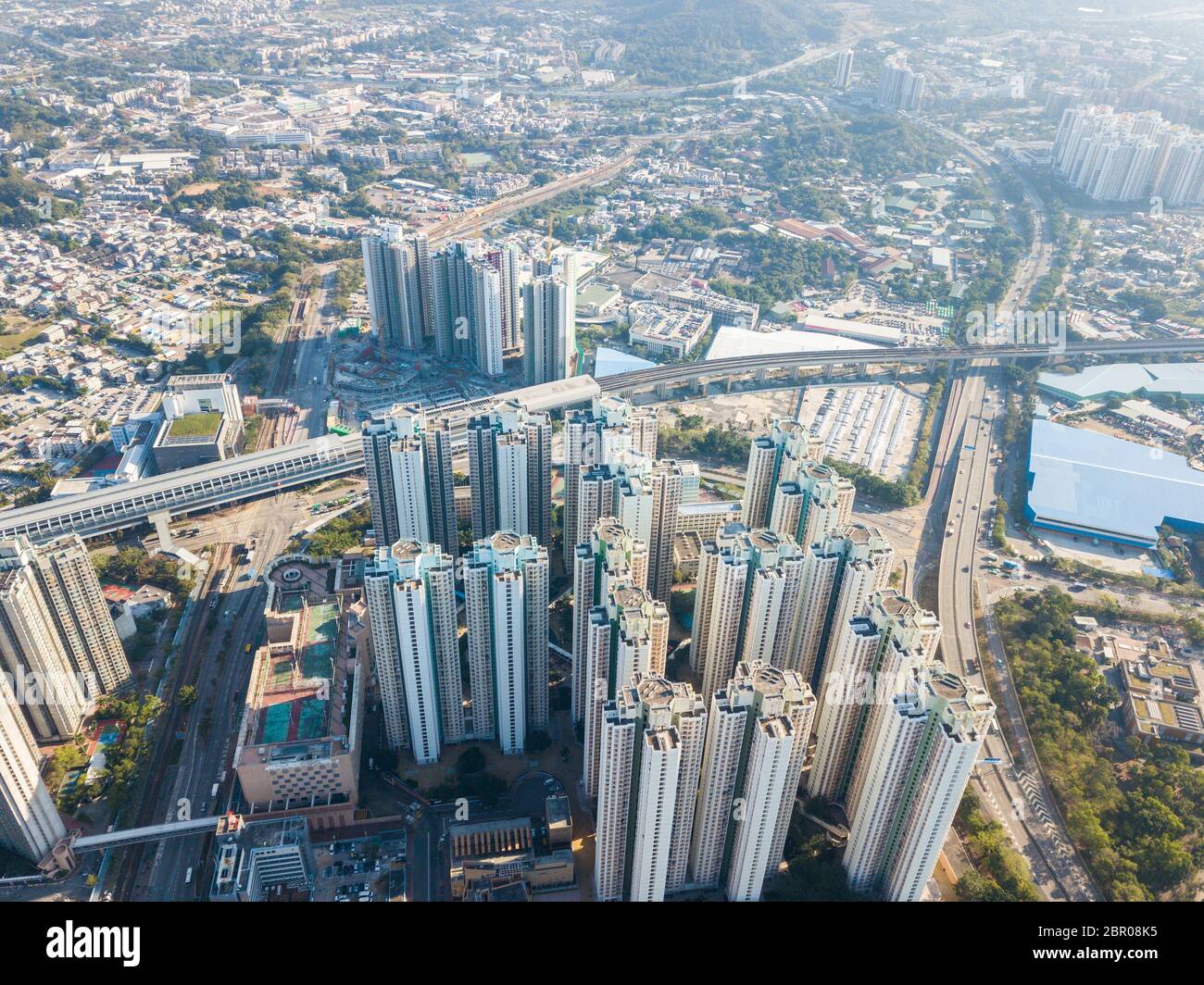 Top view of Hong Kong apartment building Stock Photo - Alamy
