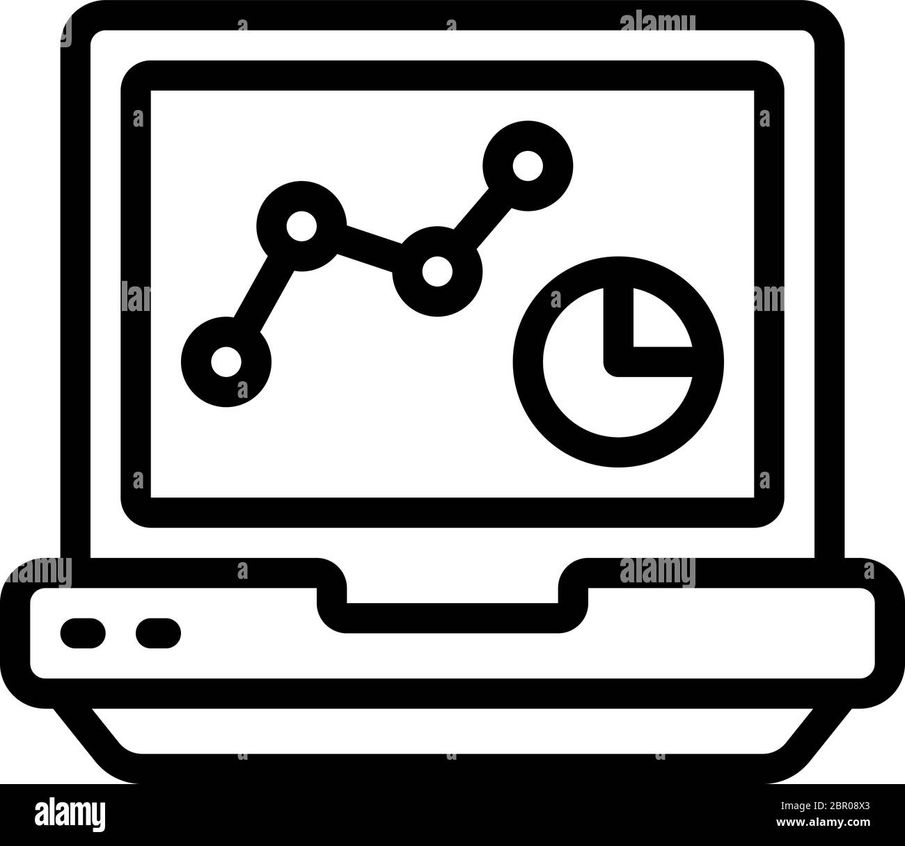 Laptop Data Dashboard Icon Stock Vector Image & Art - Alamy