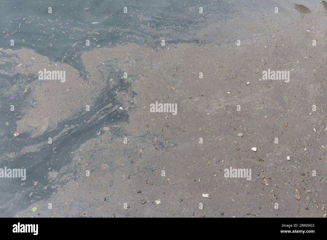 Water pollution of the sea Stock Photo - Alamy