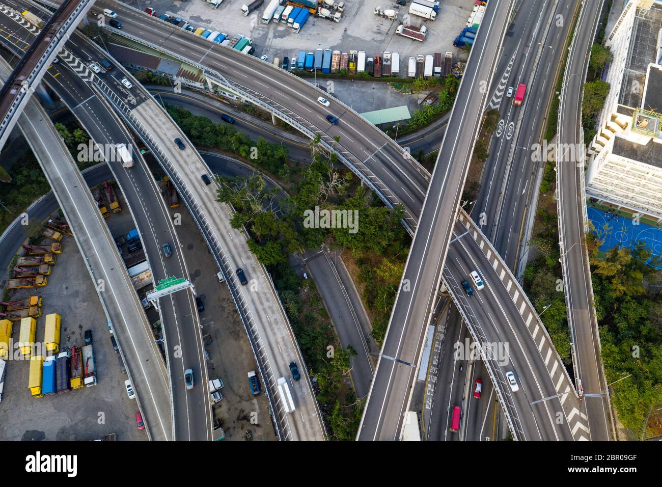 Top down view of Traffic system Stock Photo - Alamy