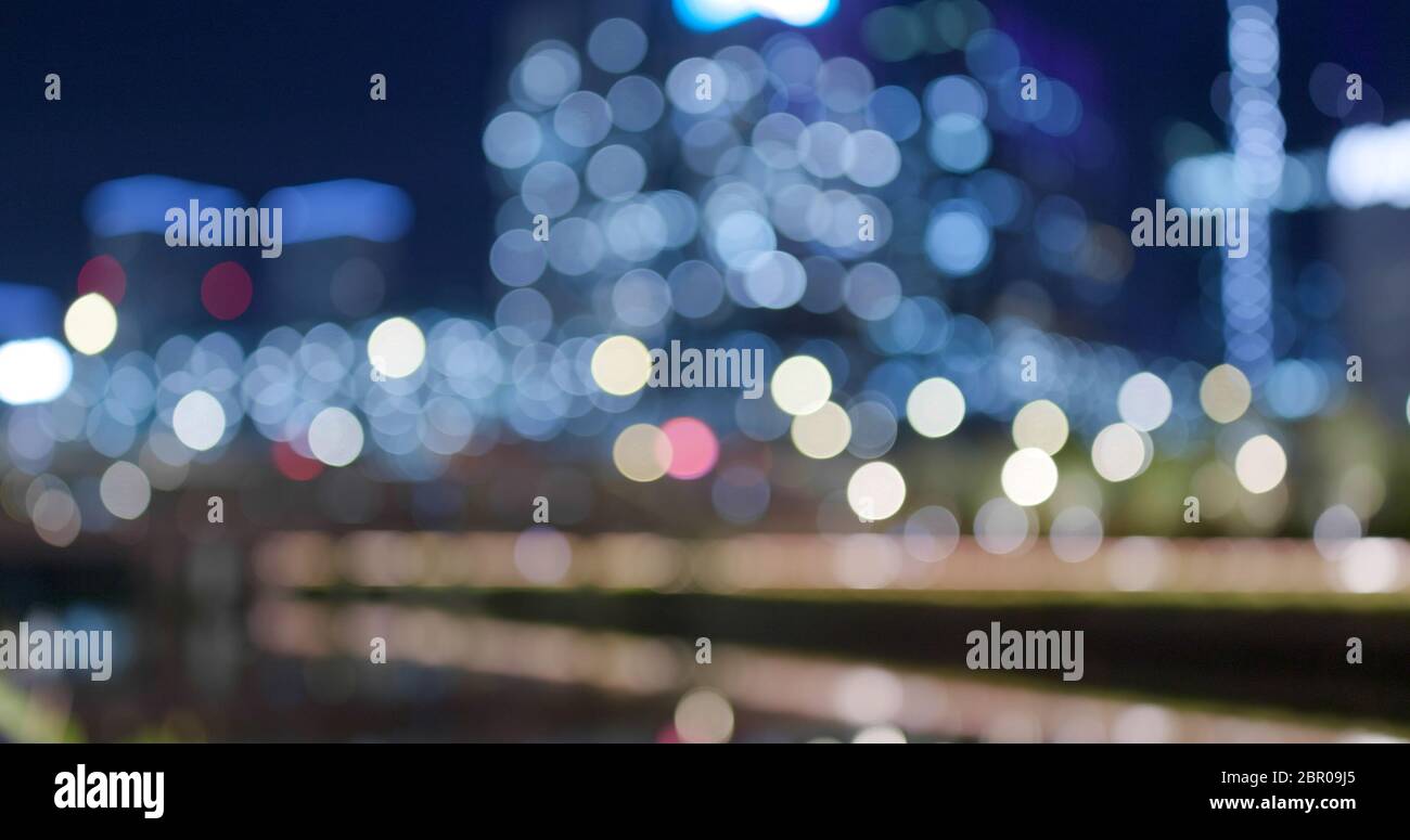 Blur view of city at night Stock Photo - Alamy